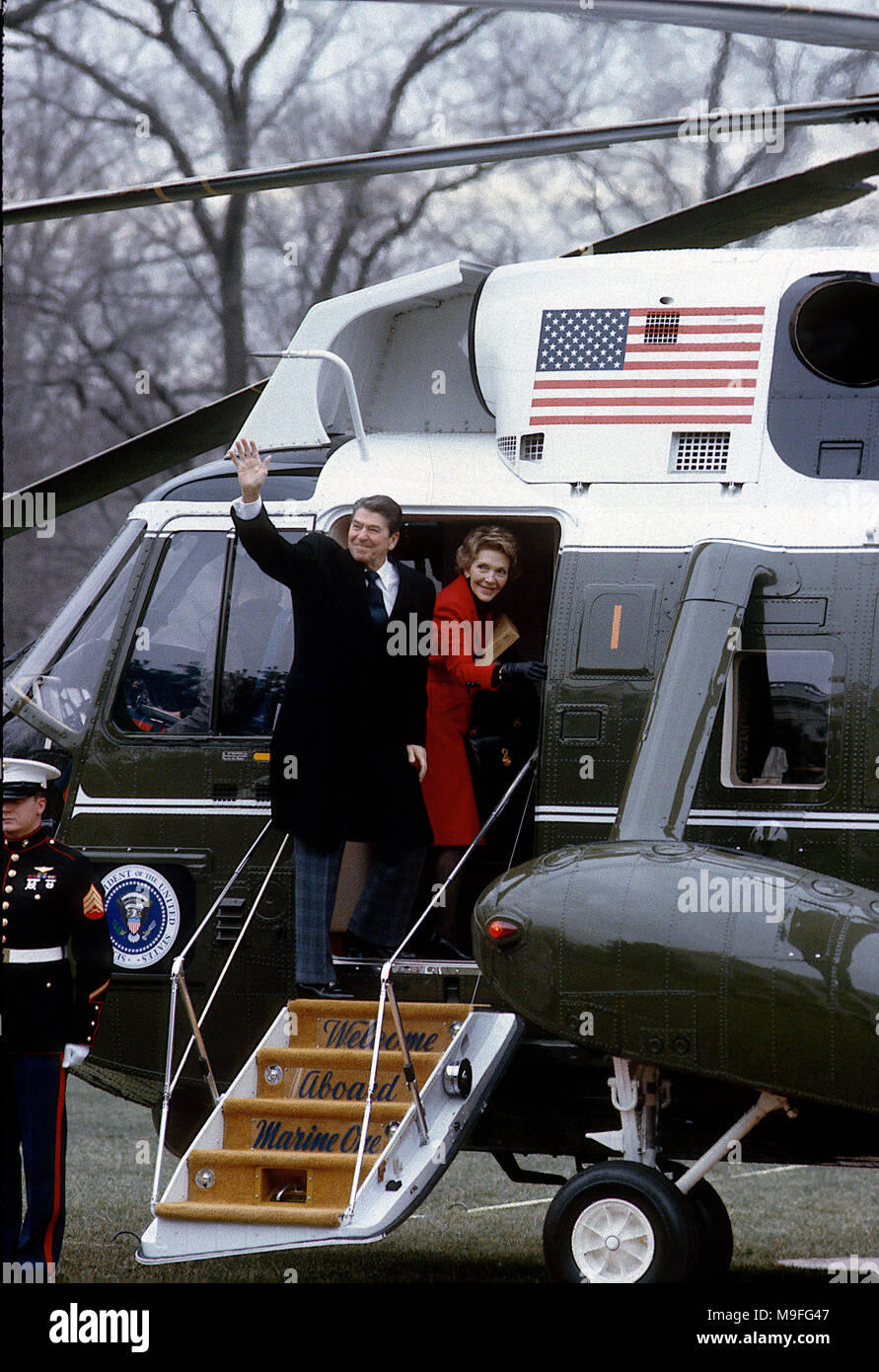 Washington, DC., USA, December 3, 1983 President Ronald Reagan and ...