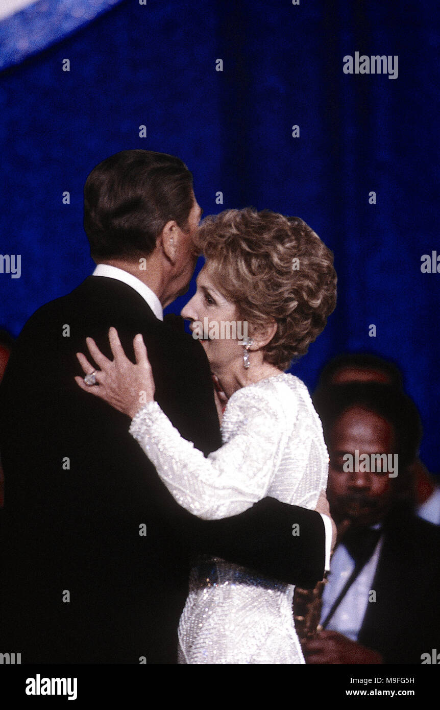 Washington, DC., USA, January 20, 1985 President Ronald Reagan and ...