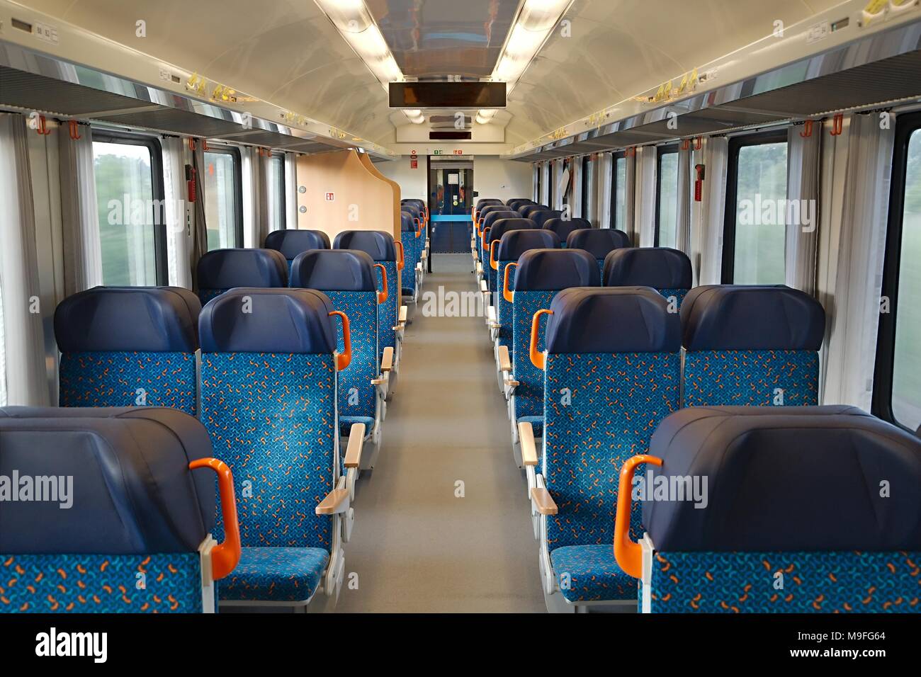 Passenger Train interior Stock Photo - Alamy