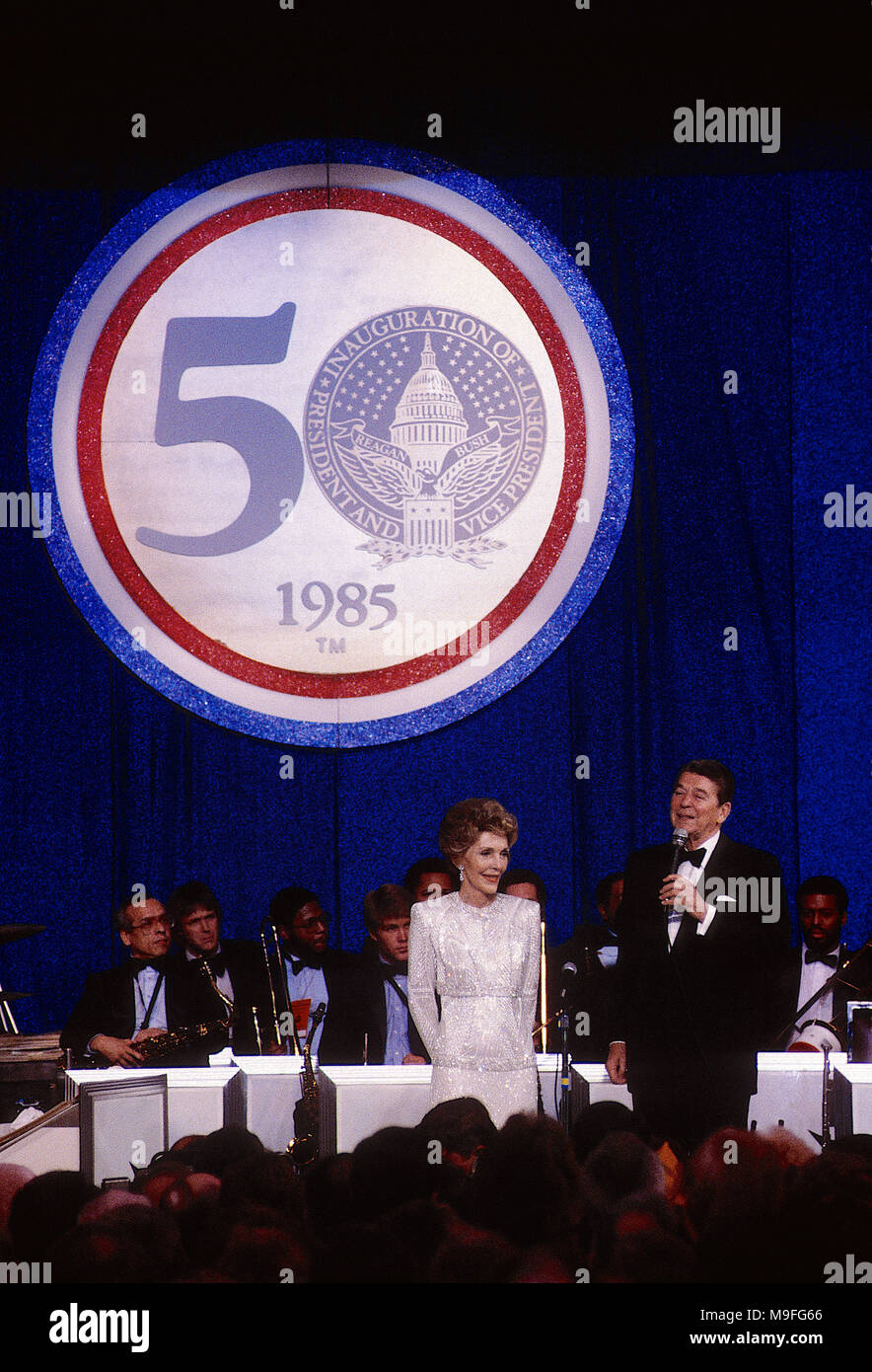 Washington, DC., USA, January 20, 1985 President Ronald Reagan and ...