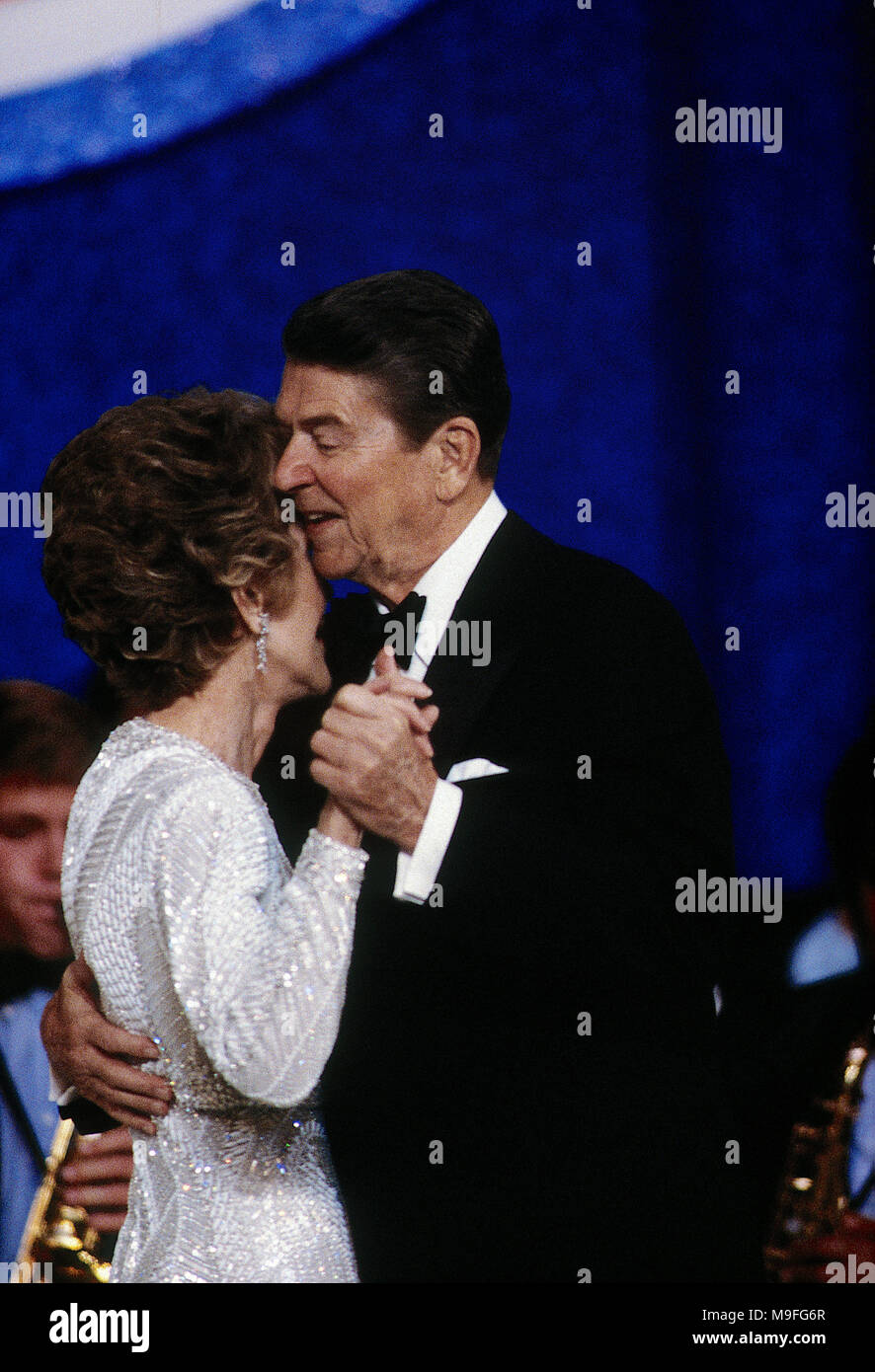 Washington, DC., USA, January 20, 1985 President Ronald Reagan and ...