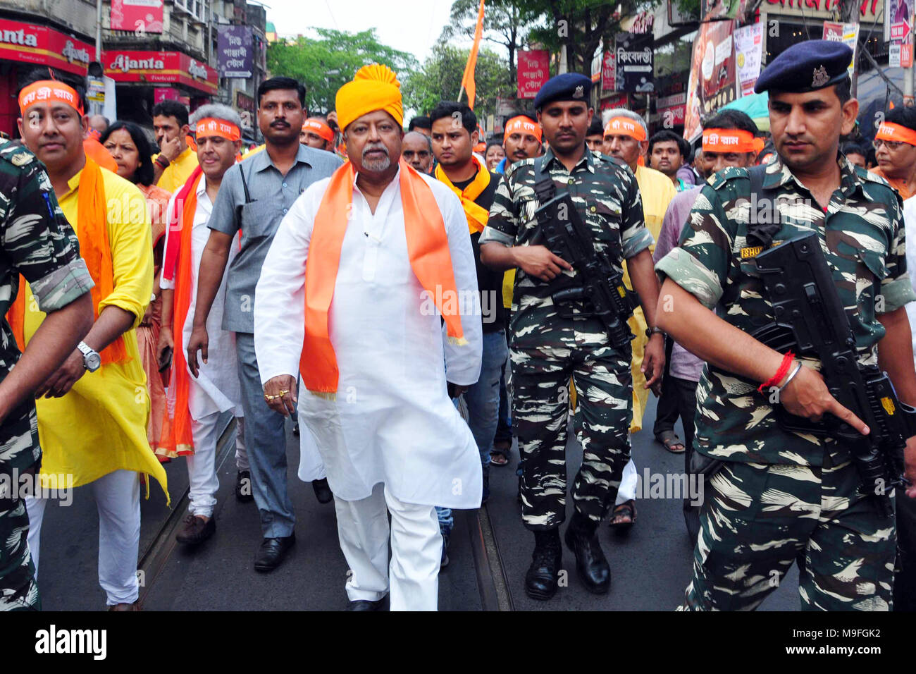 Kolkata, India. 25th Mar, 2018. Bharatiya Janta Party leader Mukul Roy ...
