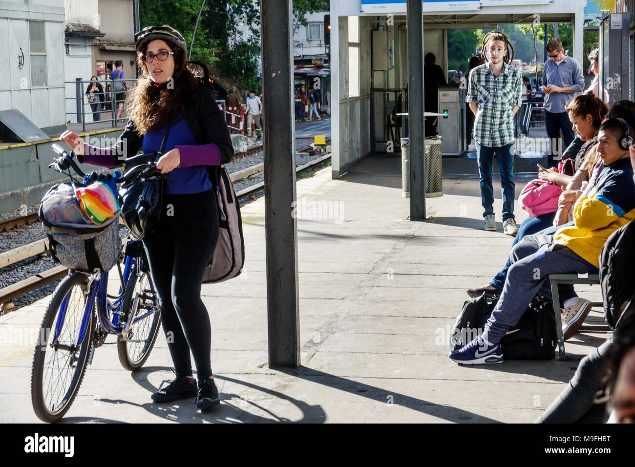 Young student woman riding train hi-res stock photography and images ...
