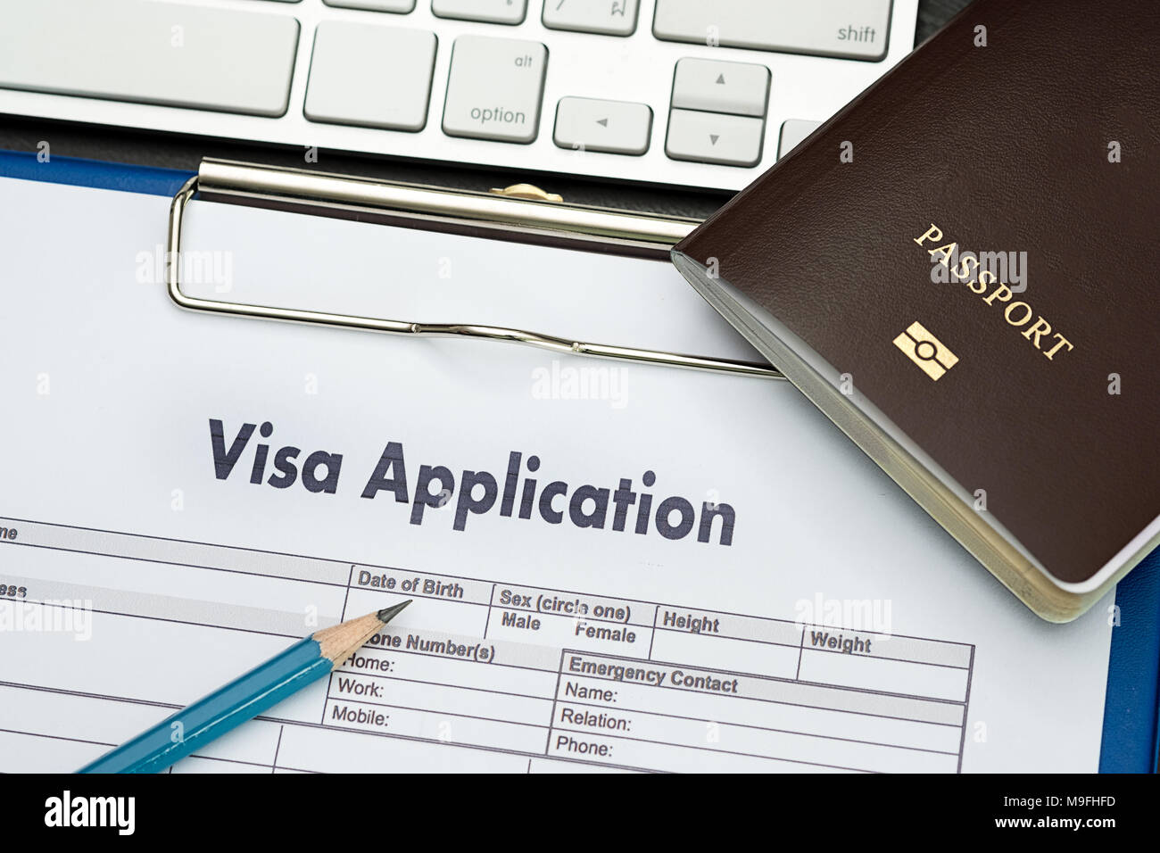 Visa application form to travel Immigration a document Money for ...