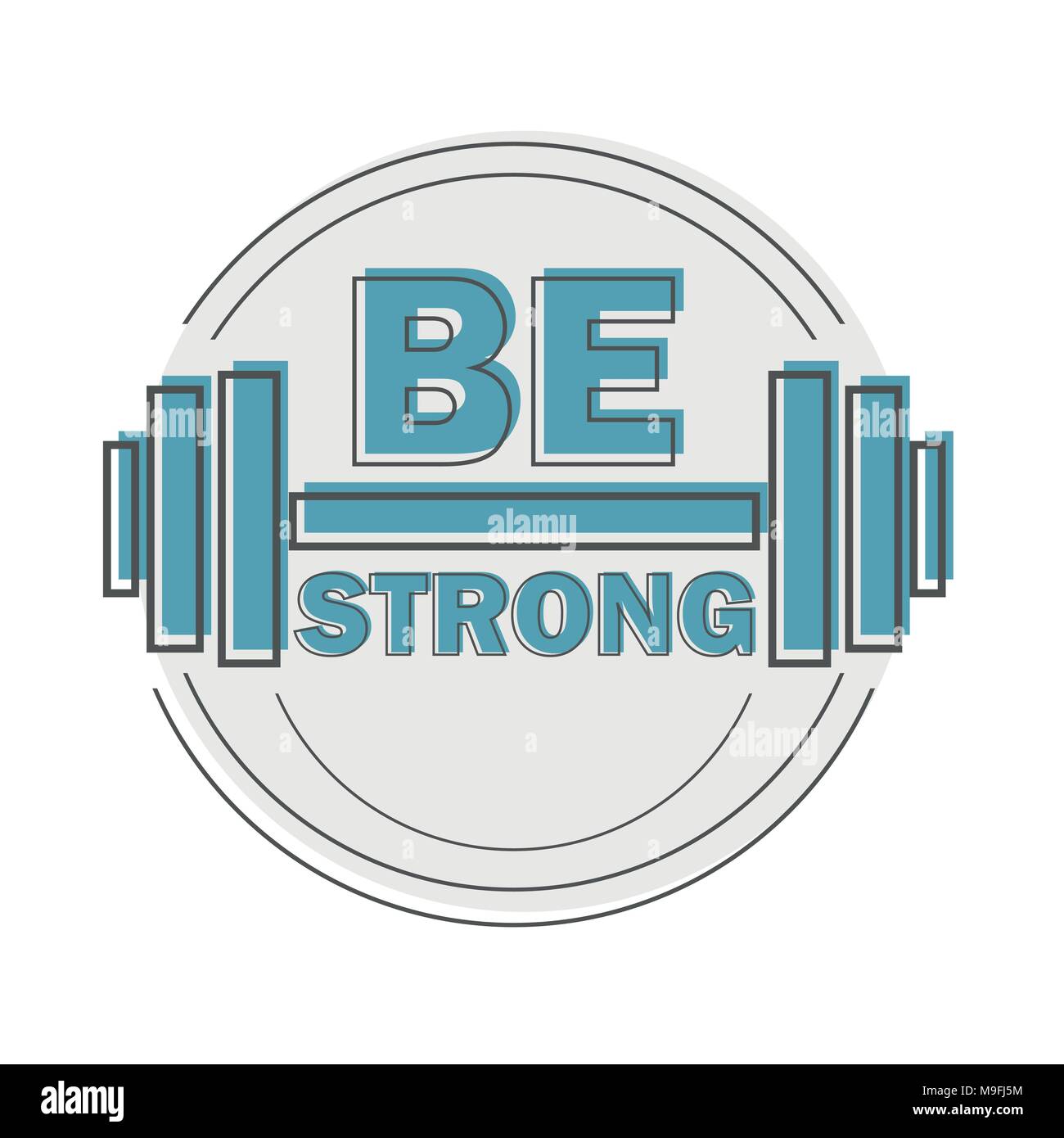 Be Strong - Gym Workout Motivation Quote Stamp Vector Design Element ...