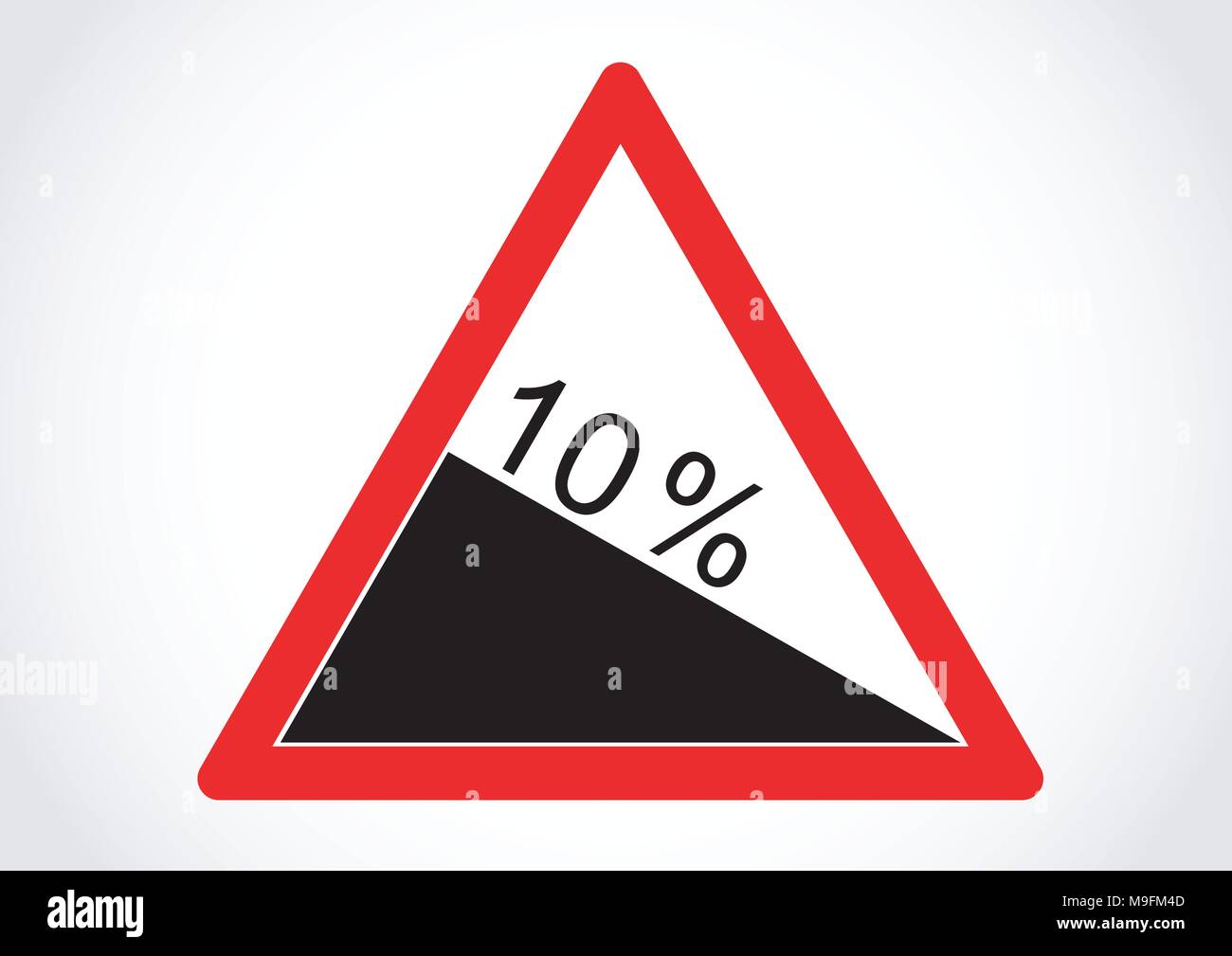 Steep roads warning sign Stock Vector Images - Alamy