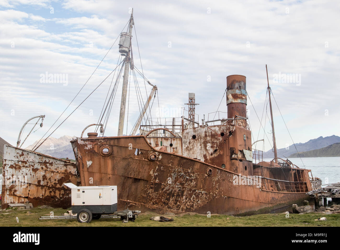 view of Grytviken, South Georgia, Antarctica Stock Photo - Alamy