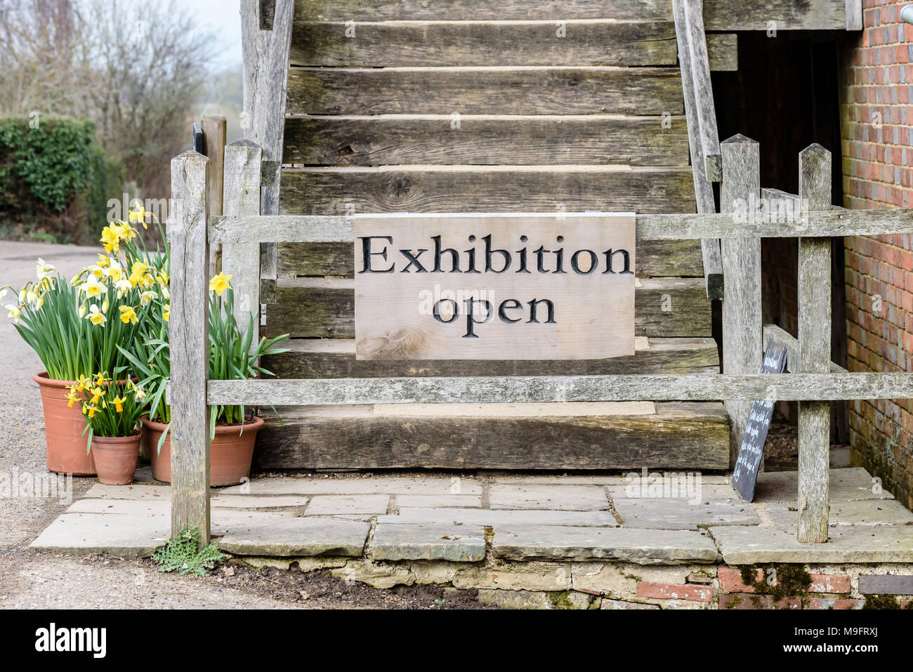 Exhibition Open Sign Stock Photo - Alamy