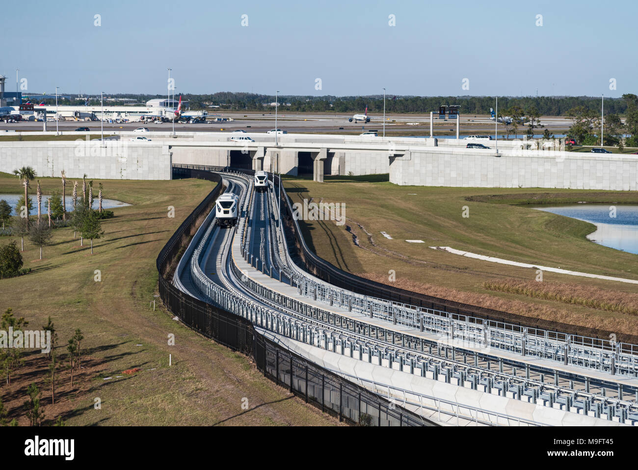 Orlando Florida International Airport Shuttle Tram Stock Photo - Alamy