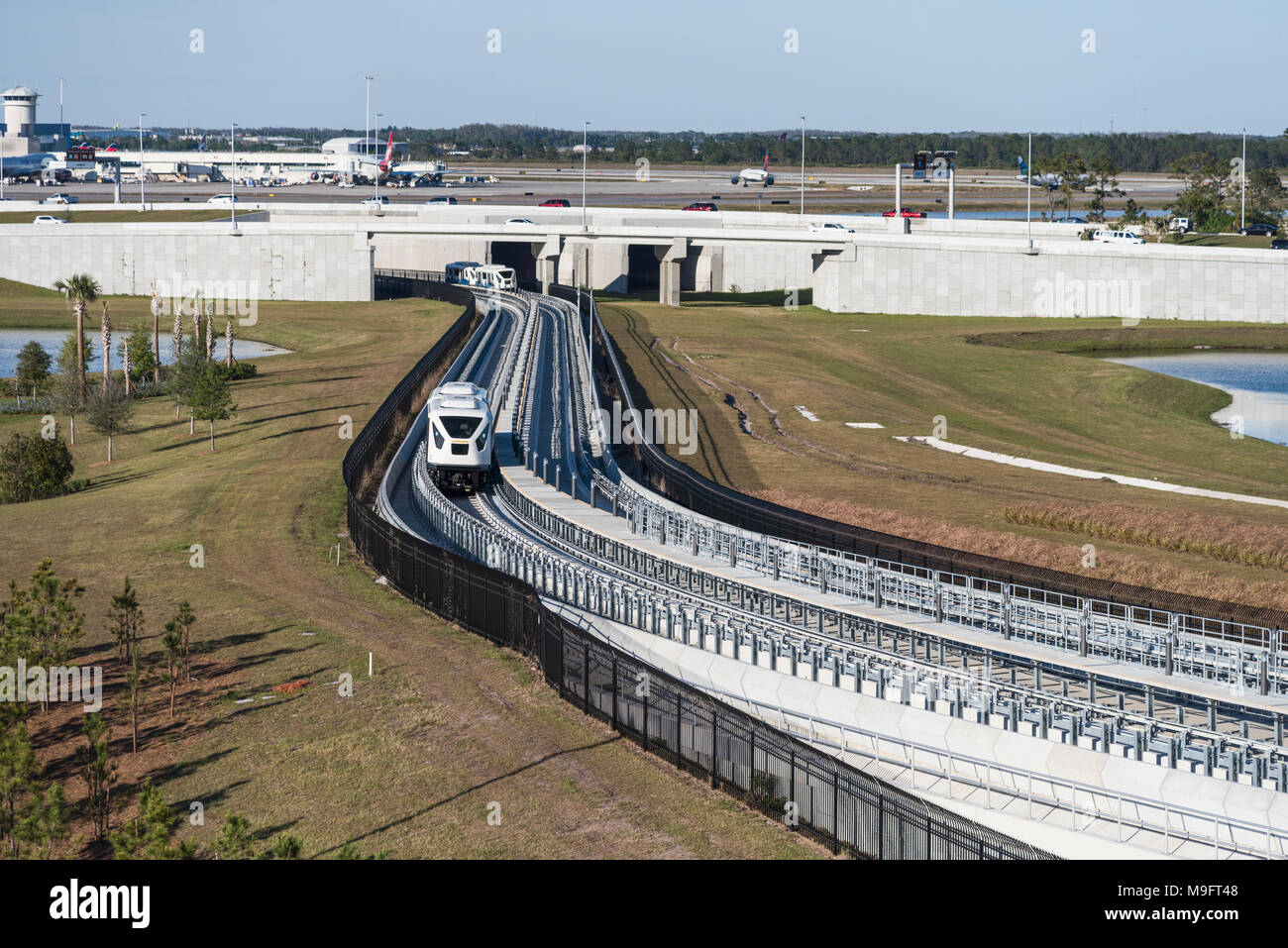 Orlando Florida International Airport Shuttle Tram Stock Photo - Alamy