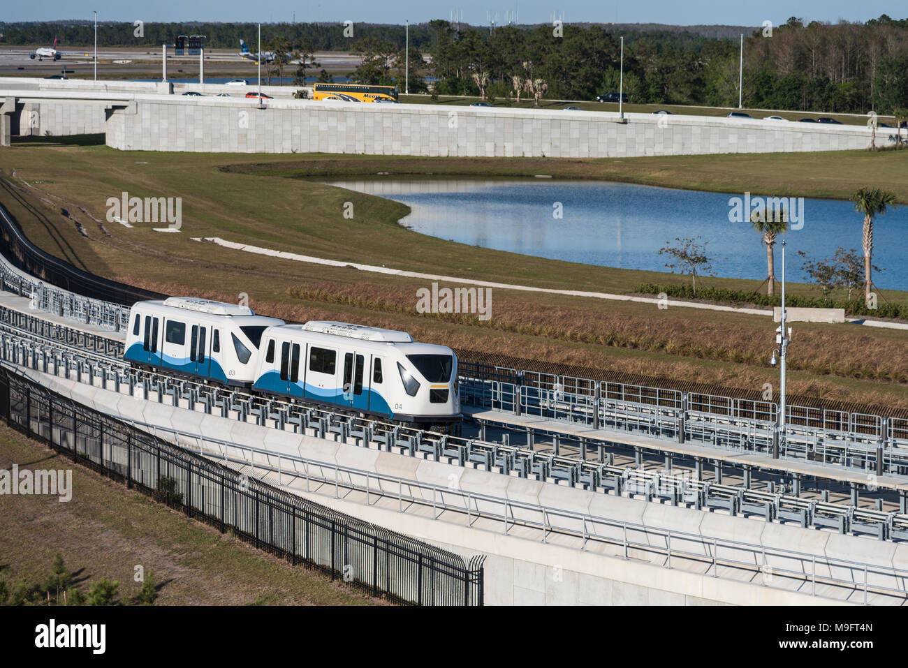 Orlando Florida International Airport Shuttle Tram Stock Photo - Alamy