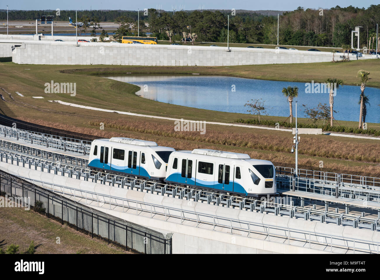 Orlando Florida International Airport Shuttle Tram Stock Photo - Alamy