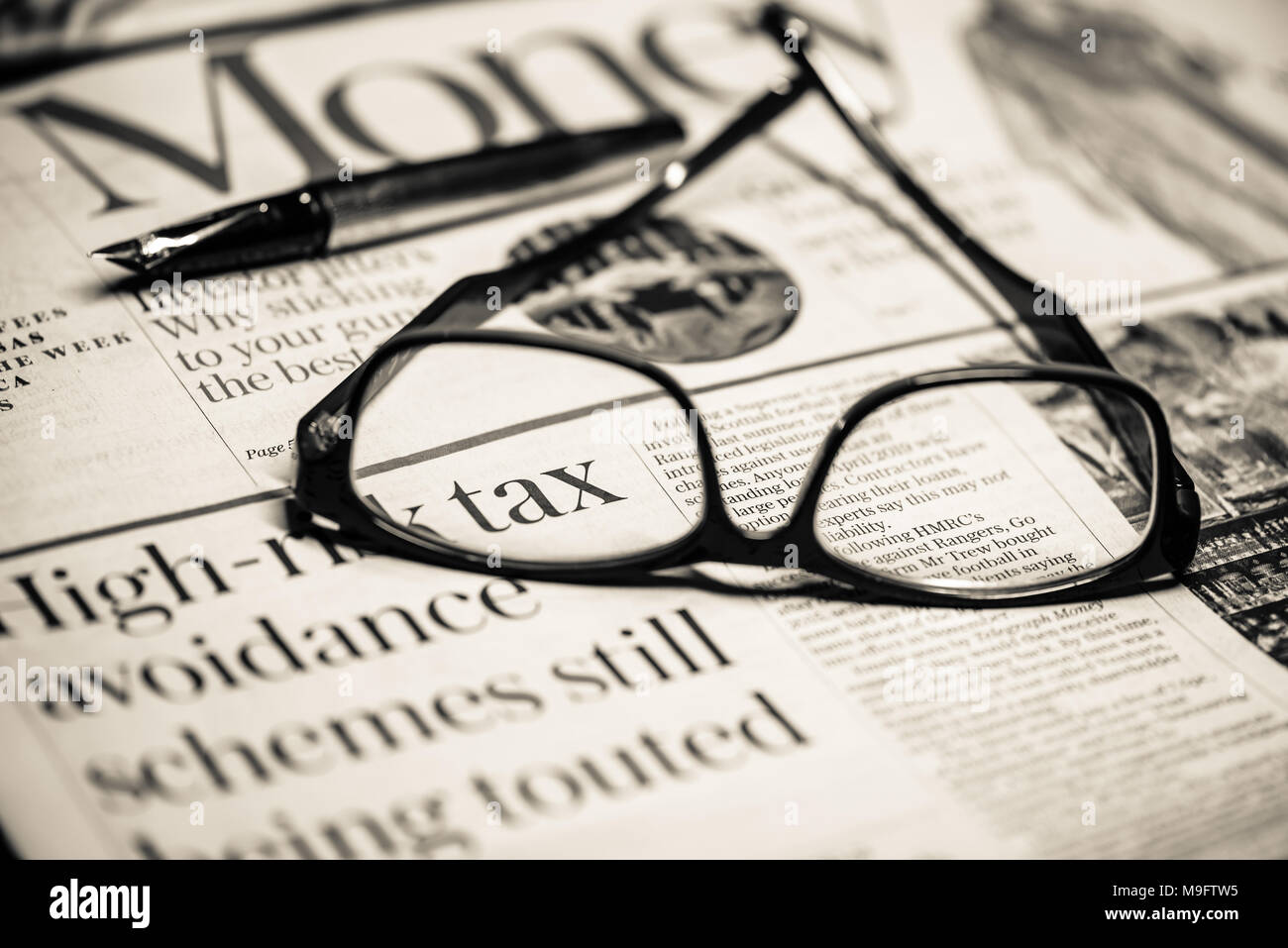 Accountants reading glasses Stock Photo - Alamy