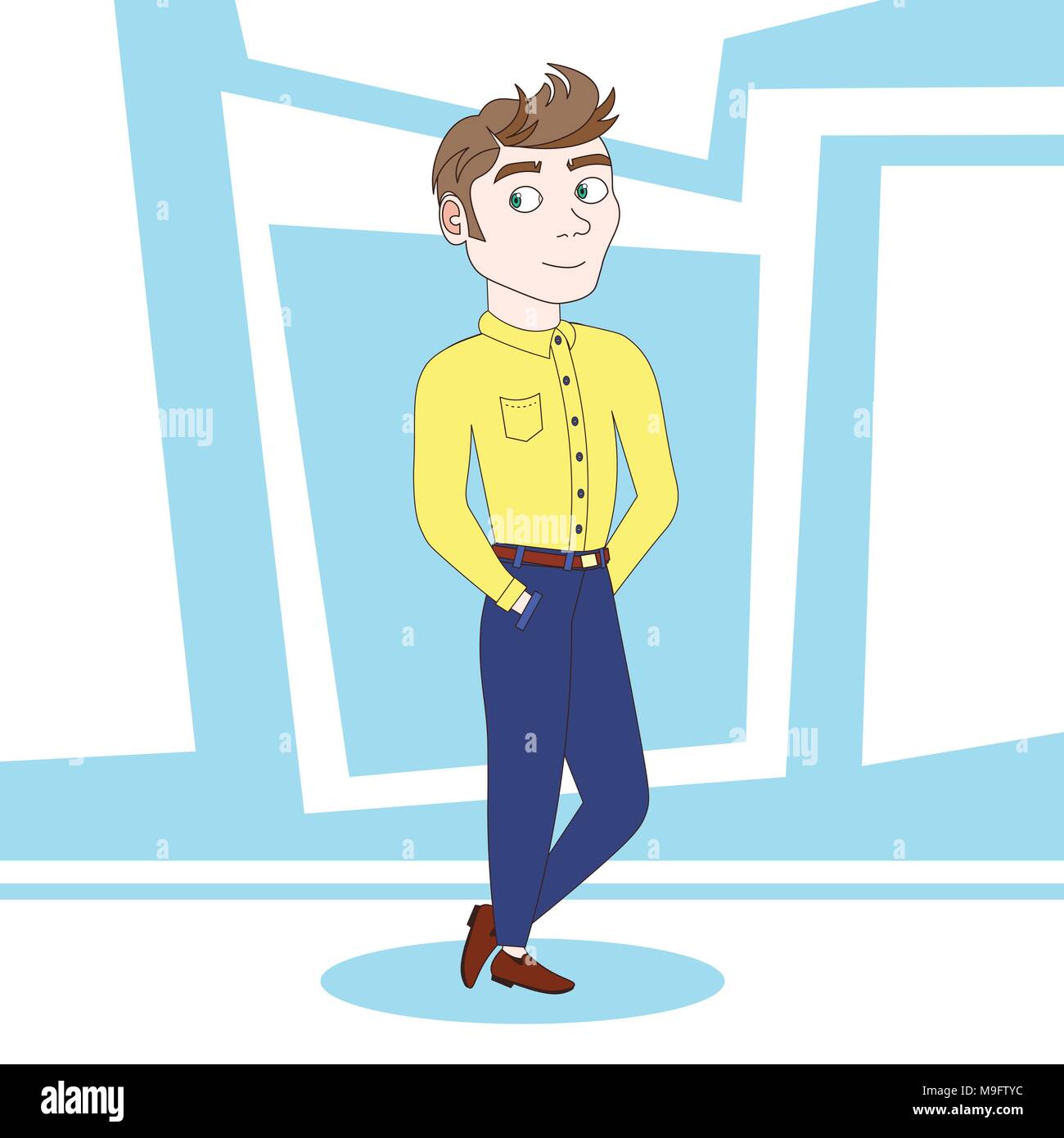 Standing elegant young man Stock Vector Images - Alamy