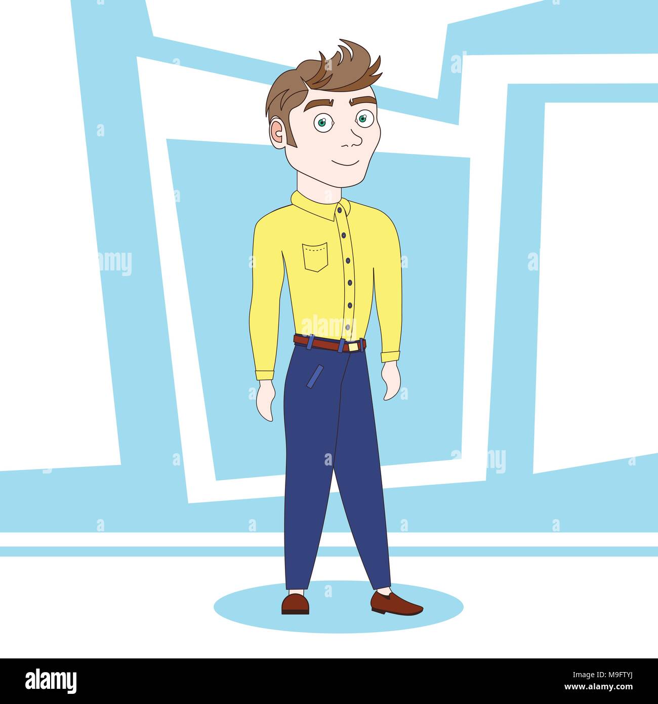 Young man cartoon hi-res stock photography and images - Alamy