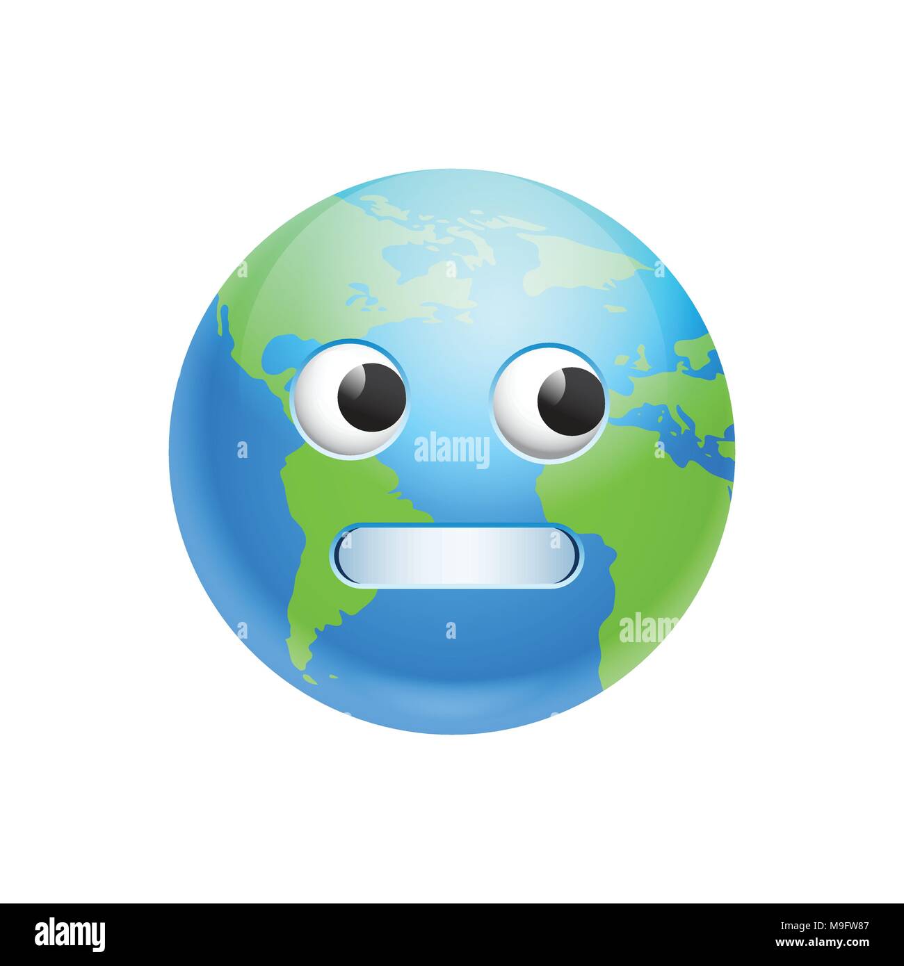 Shocked globe Stock Vector Images - Alamy