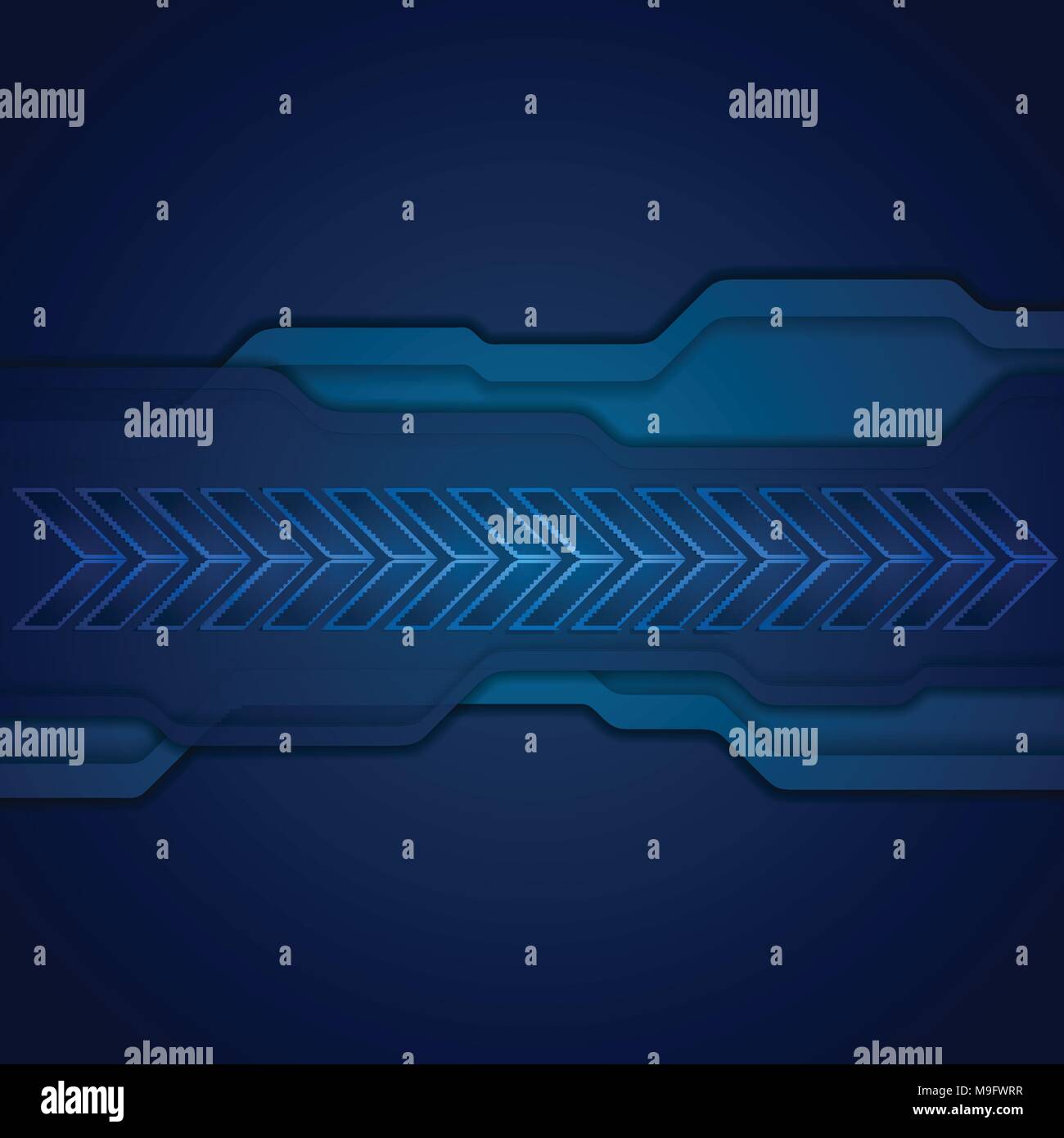 Dark blue abstract technology background with arrows. Vector ...