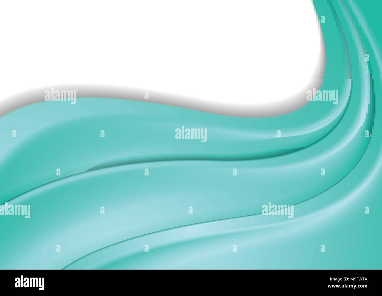 Bright abstract turquoise waves background. Vector design Stock Vector ...