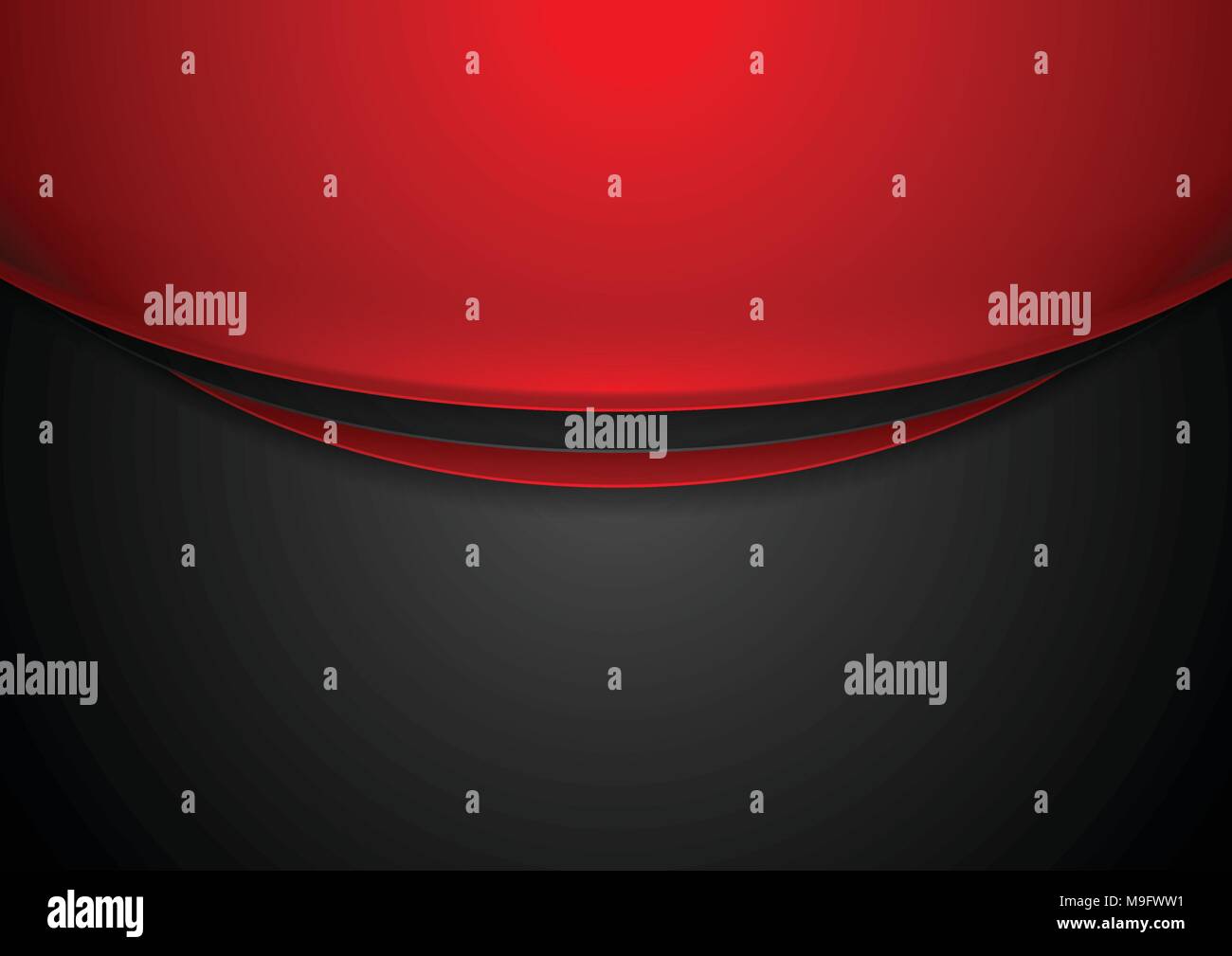 Contrast red and black wavy corporate background. Vector design Stock ...