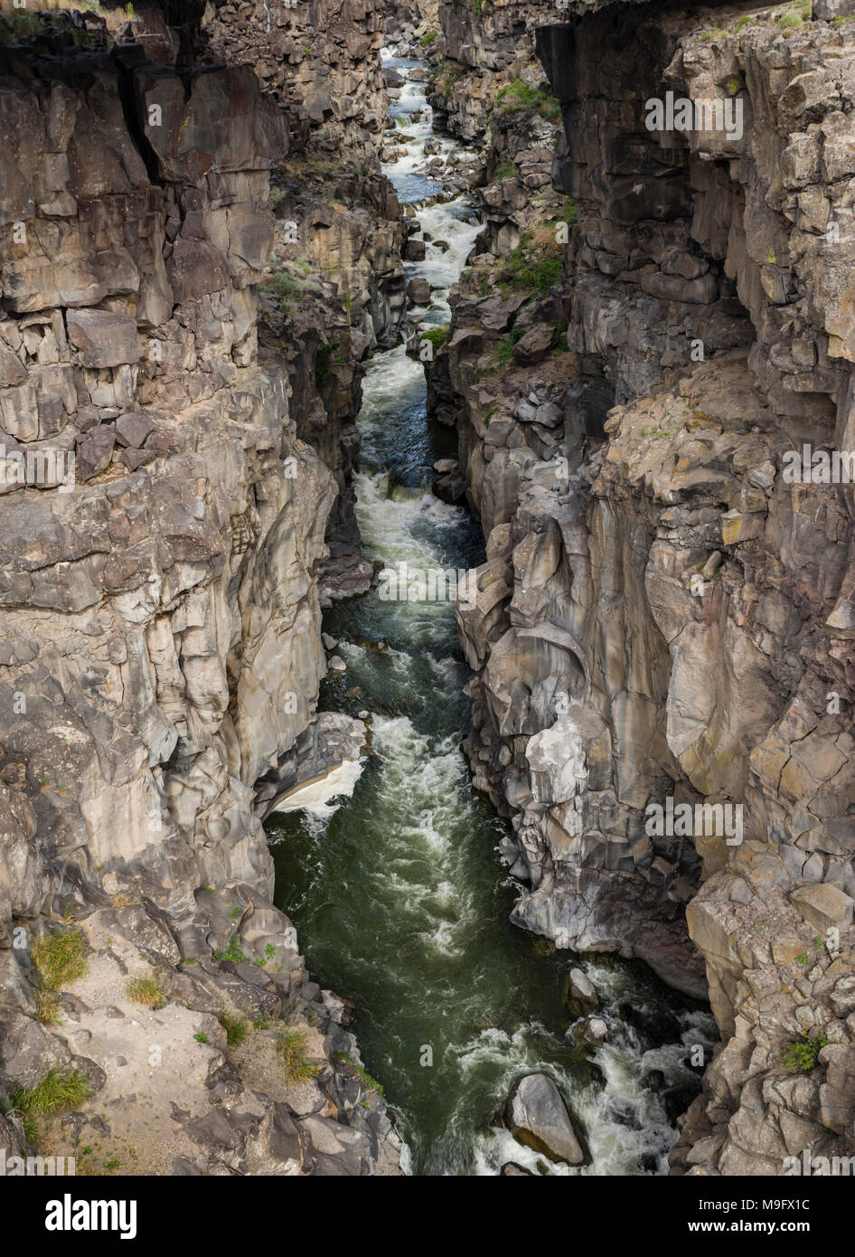 View of the Malad River and Malad River Gorge near where interstate 84 ...