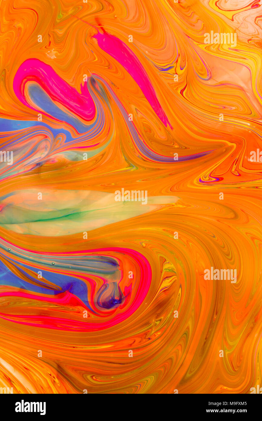 Traditional Ottoman Turkish marbling art patterns as abstract colorful ...