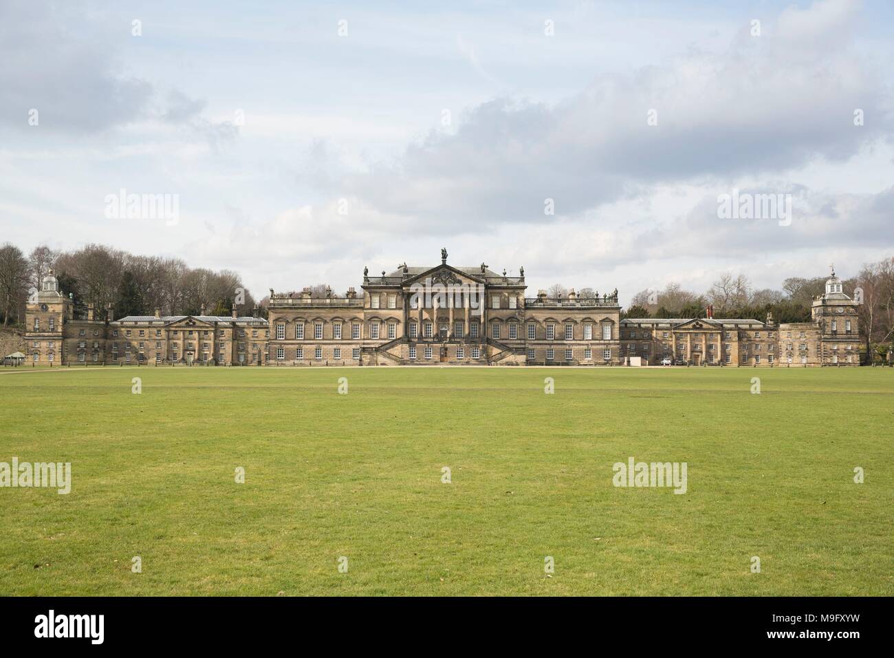 Exterior view of Wentworth Woodhouse in Rotherham, South Yorkshire, as ...