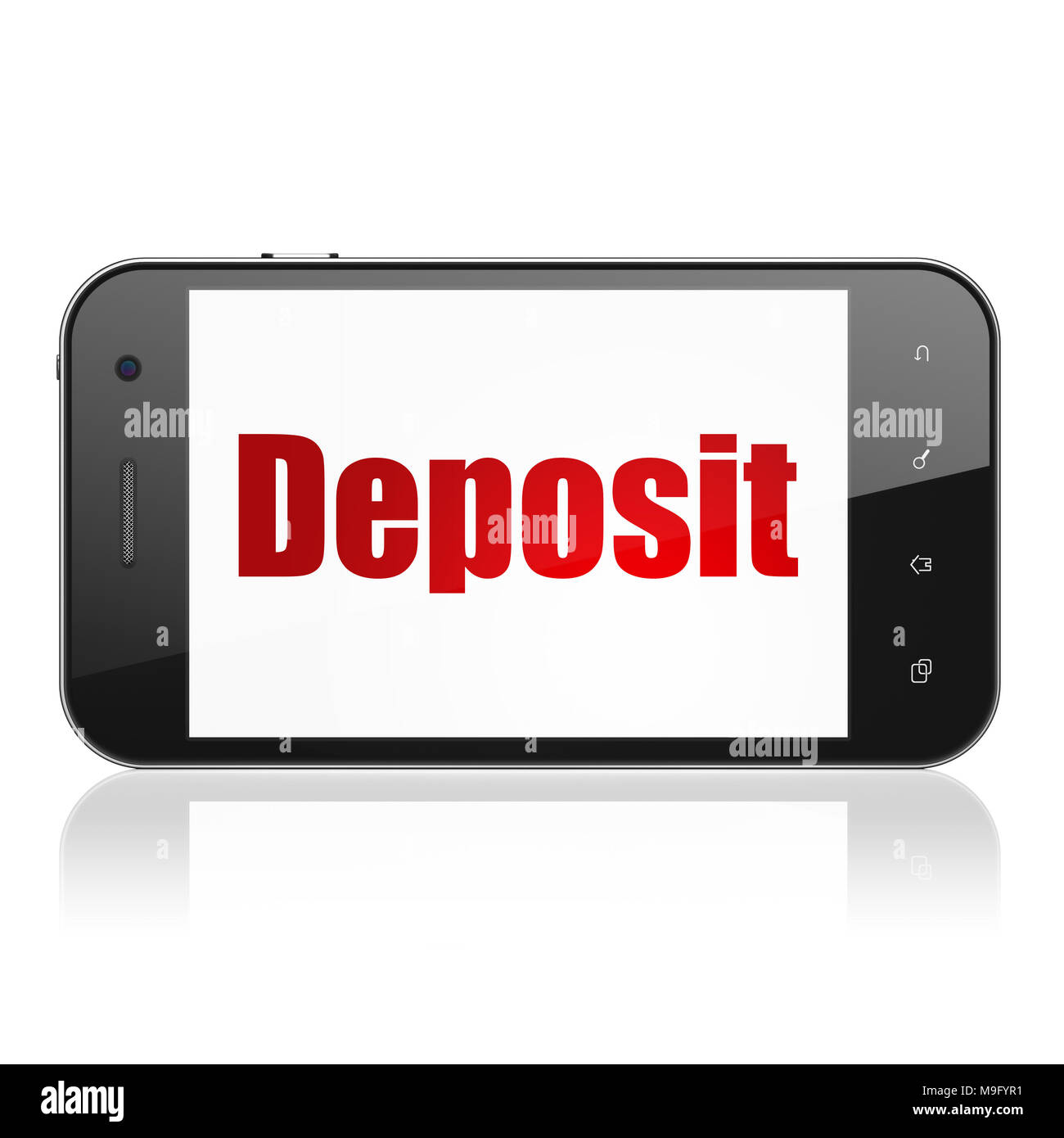 Money concept: Smartphone with Deposit on display Stock Photo - Alamy