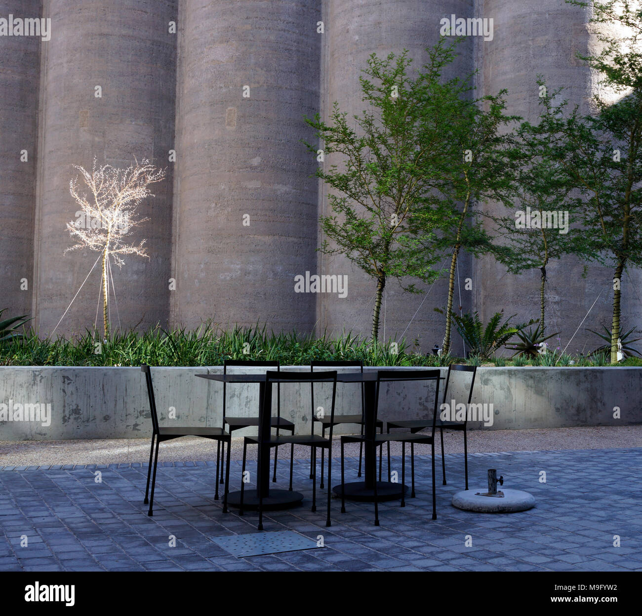 Outdoors seating at a restaurant in the Silo district , V&A Waterfront ...