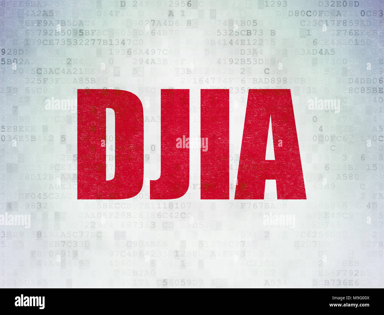 Stock market indexes concept: DJIA on Digital Data Paper background ...