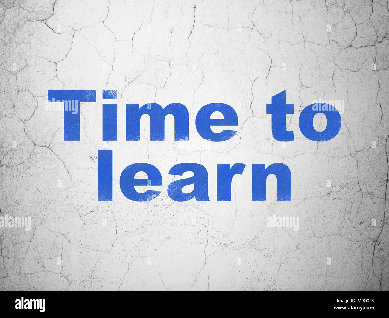 Studying concept: Time to Learn on wall background Stock Photo - Alamy
