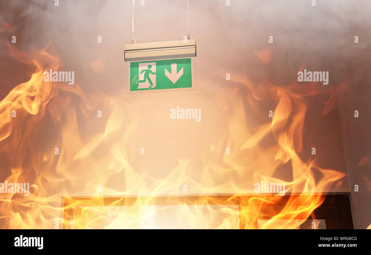 Fire in the building Stock Photo - Alamy