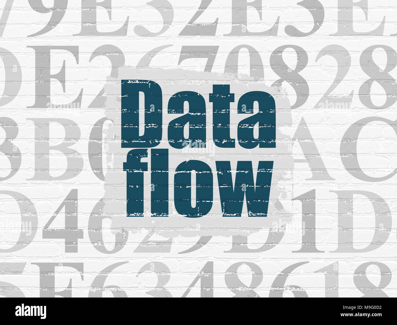 Information concept: Data Flow on wall background Stock Photo - Alamy