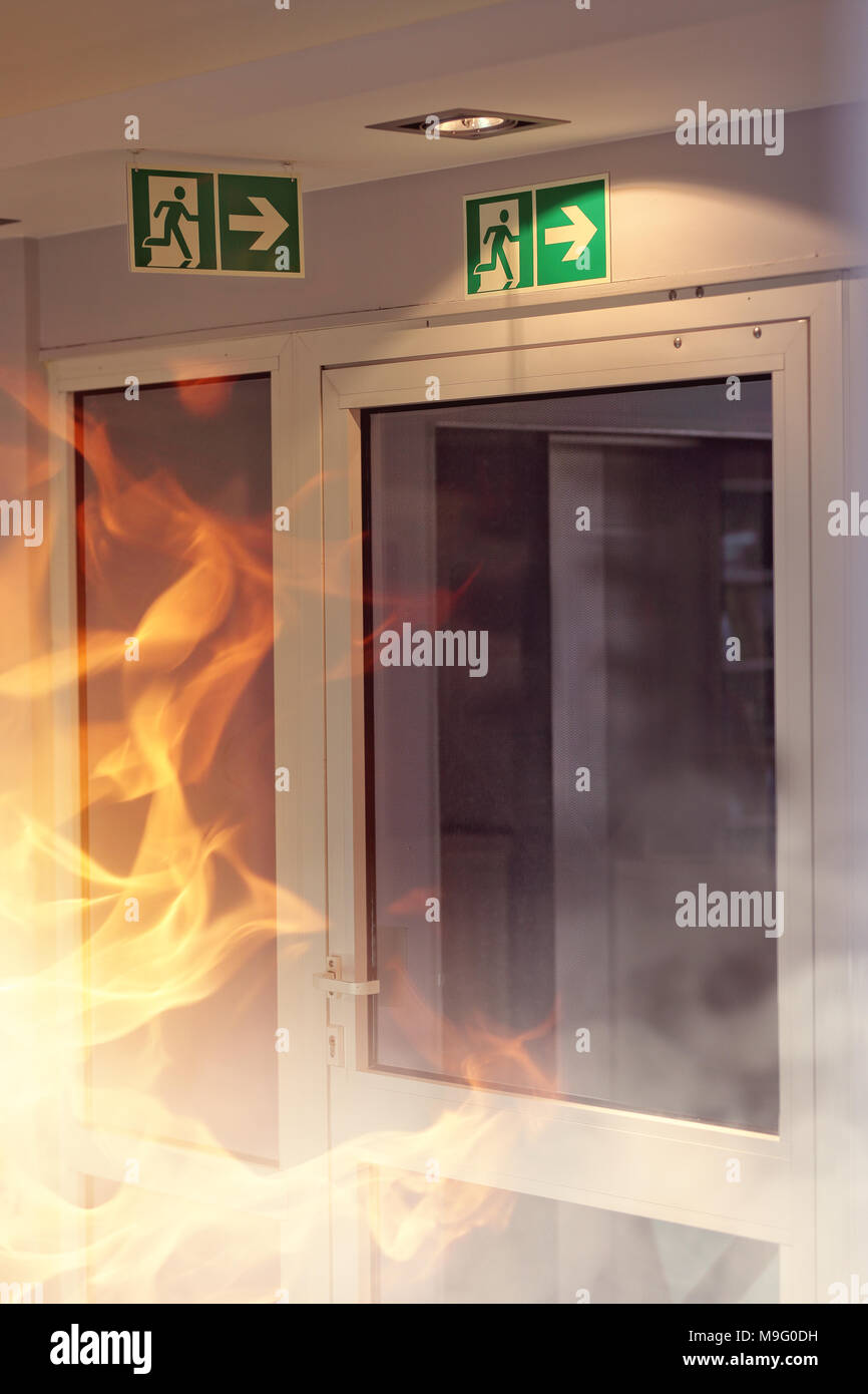 Fire in the building Stock Photo - Alamy