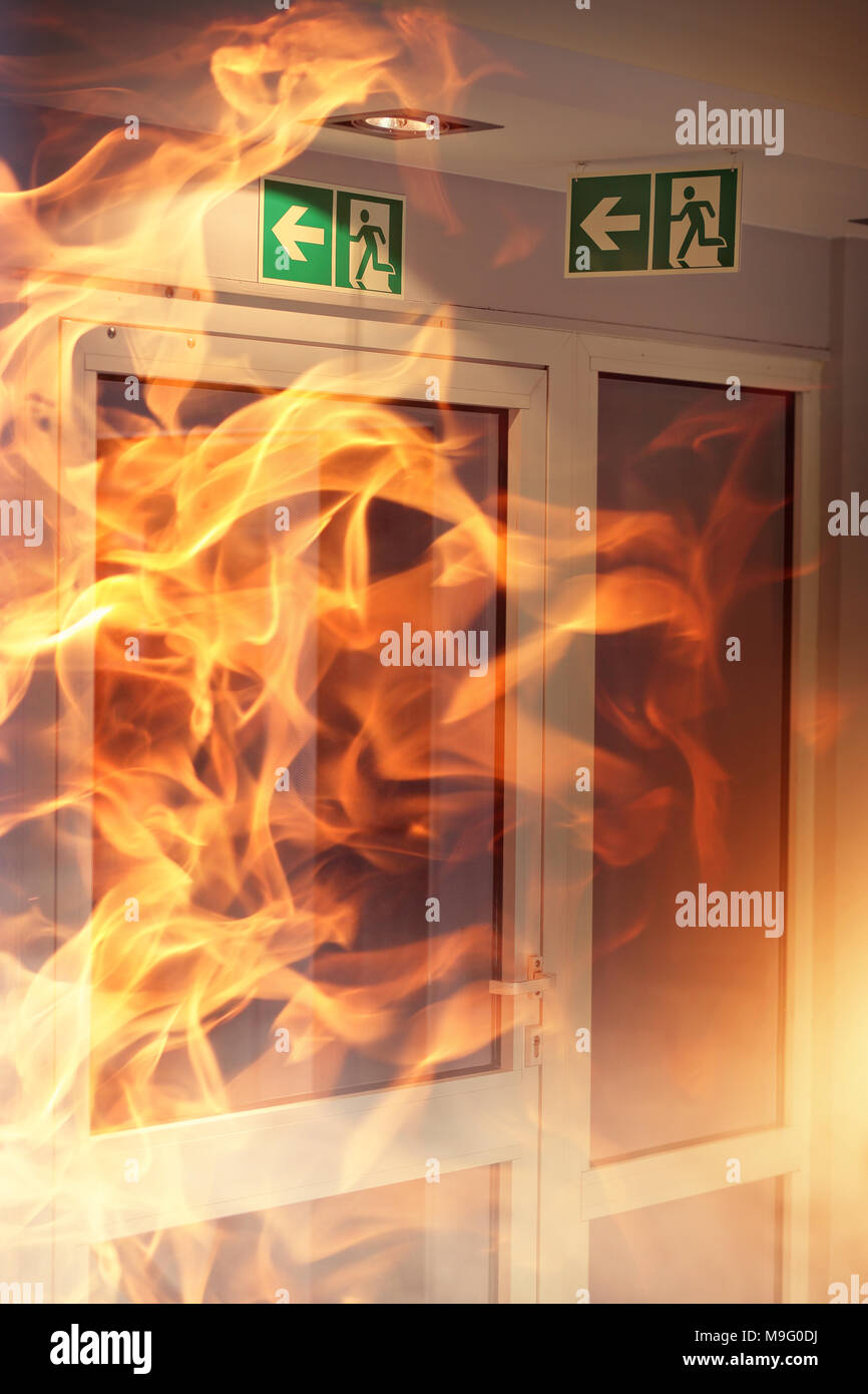 Fire in the building Stock Photo - Alamy