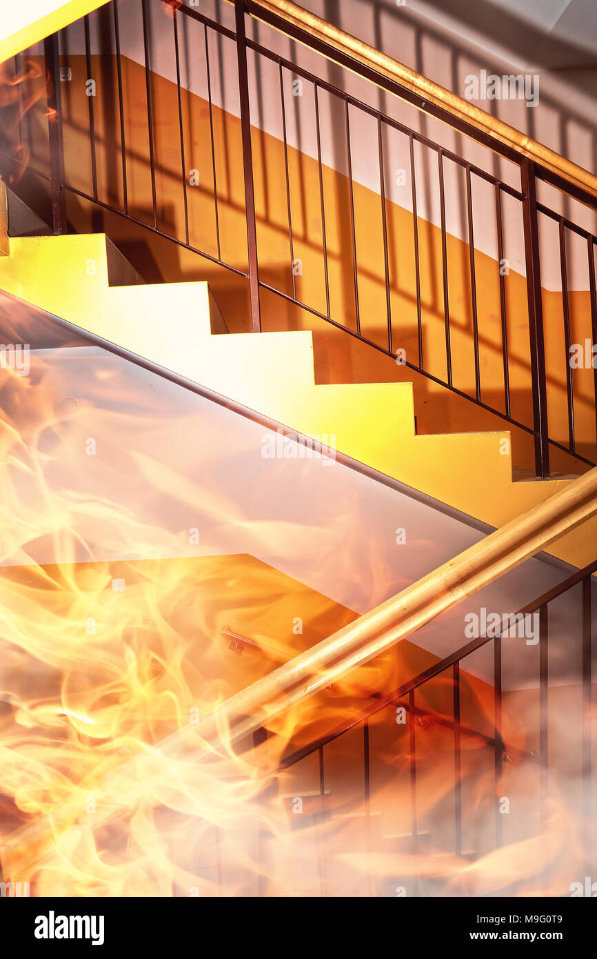 Big fire in a residential building Stock Photo - Alamy