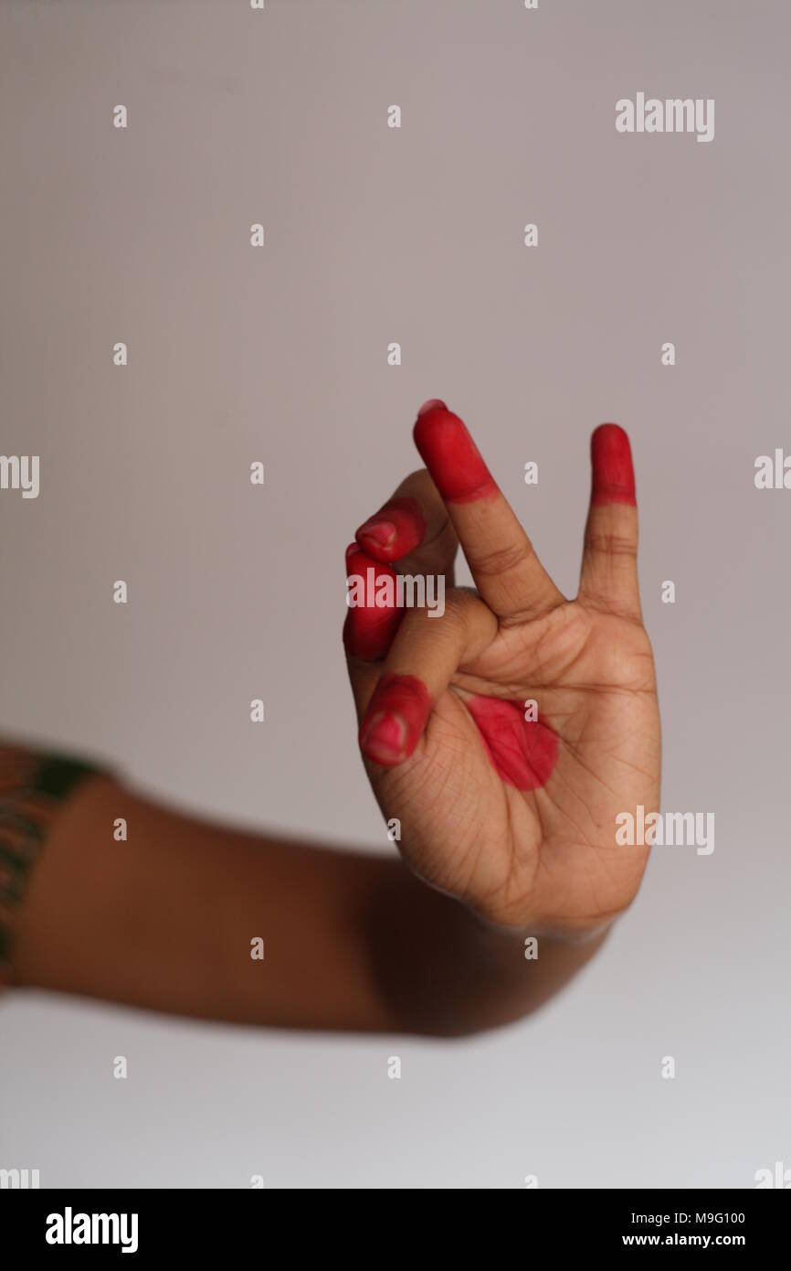 mudra or hand gesture used in indian classical dance Stock Photo - Alamy
