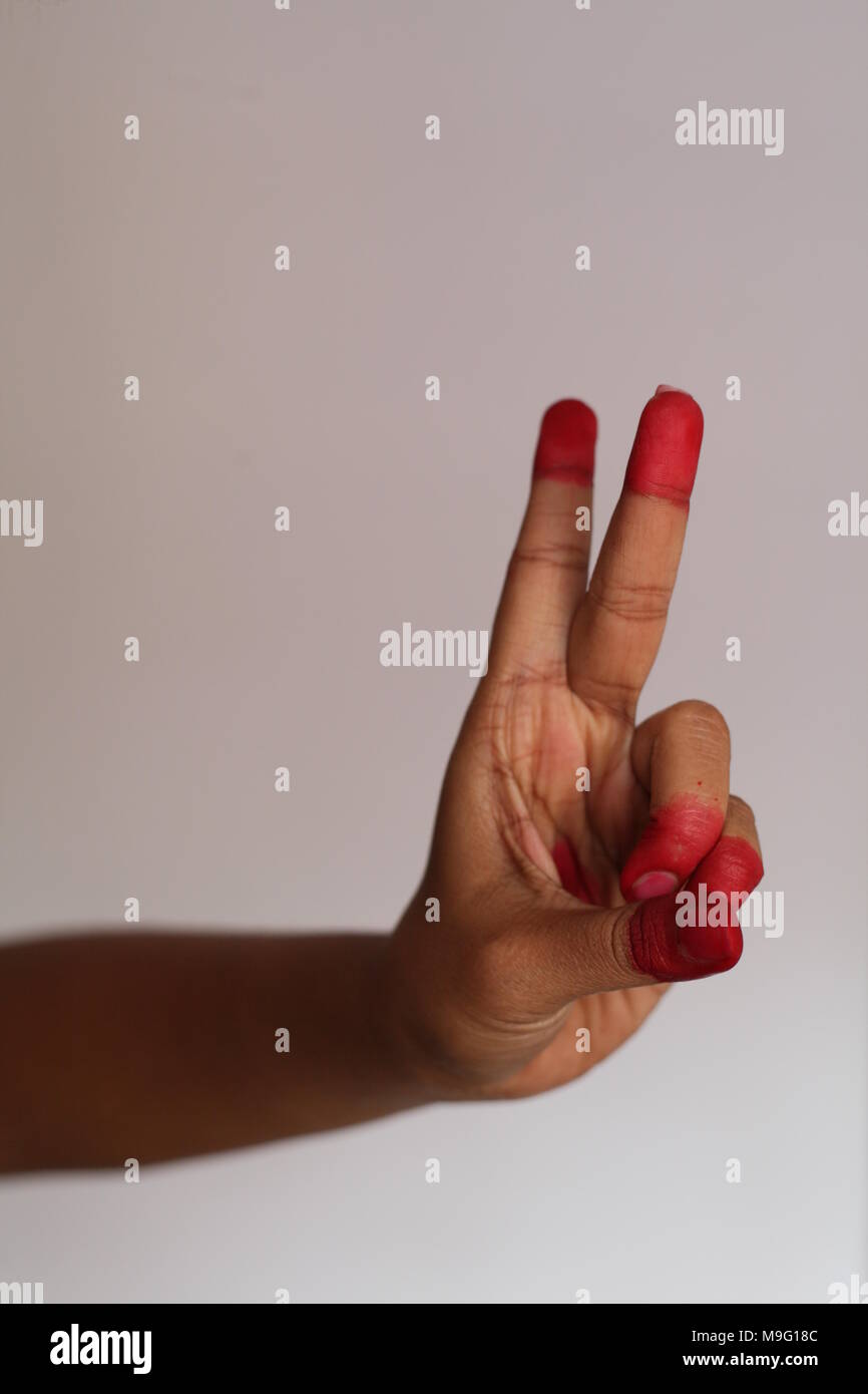 mudra or hand gesture used in indian classical dance Stock Photo - Alamy