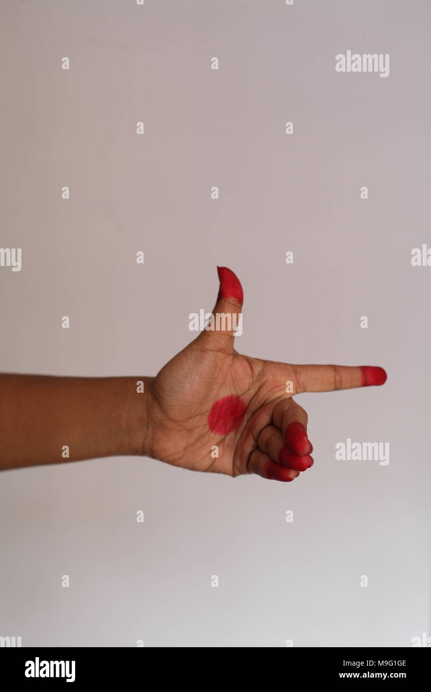 mudra or hand gesture used in indian classical dance Stock Photo - Alamy
