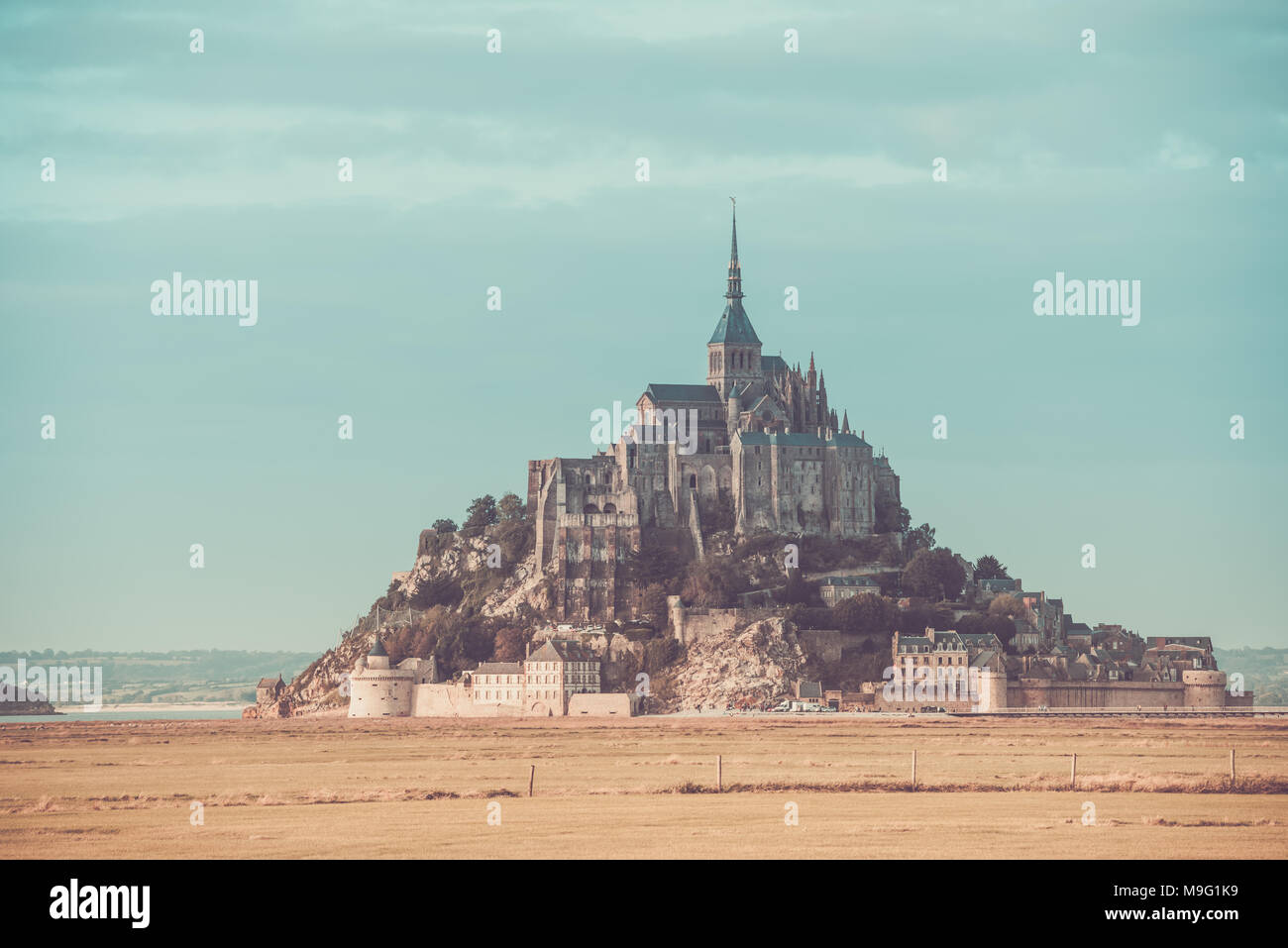 Mont Saint Michel monastery abbey on the island in Normandy, Northern ...