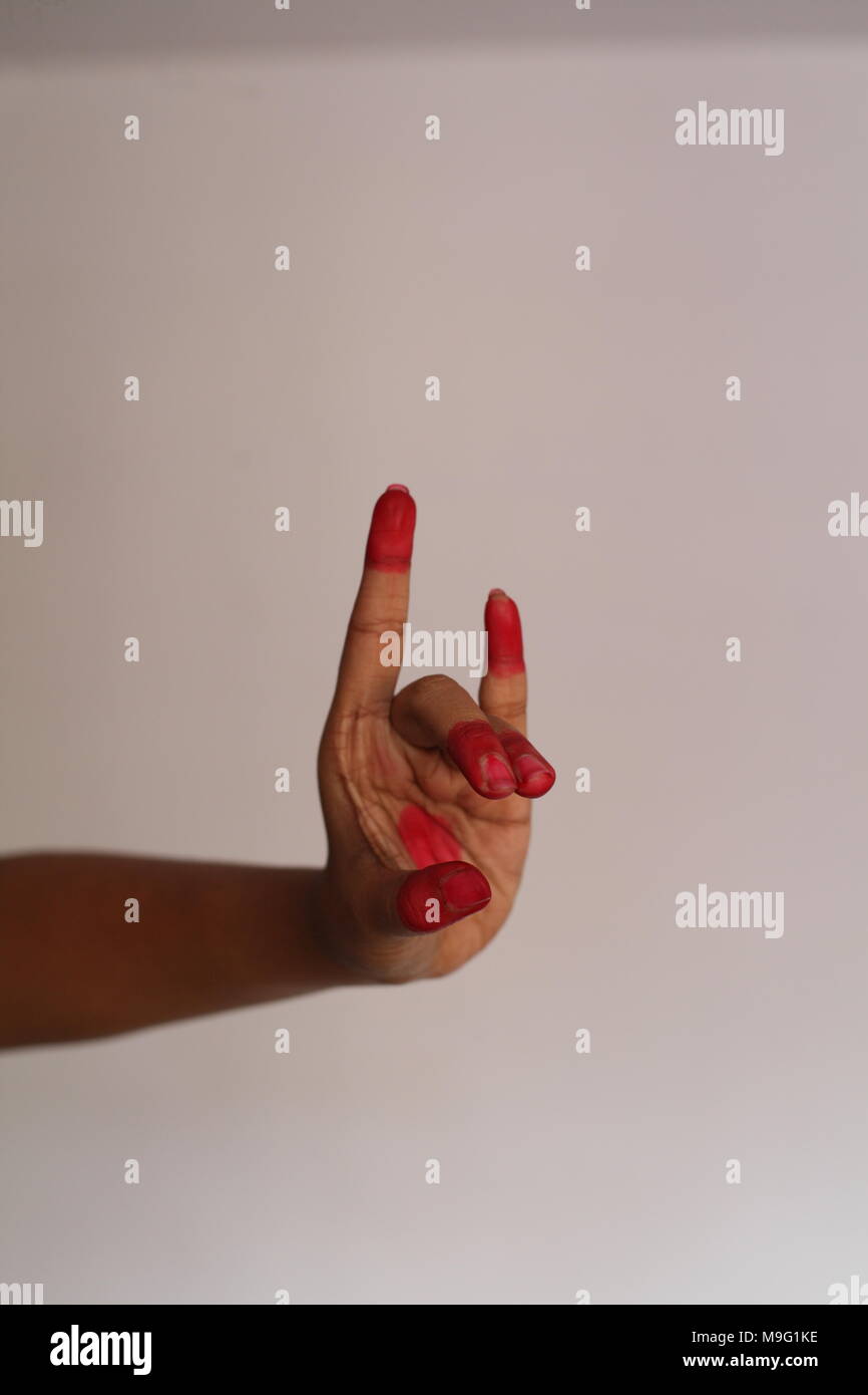 mudra or hand gesture used in indian classical dance Stock Photo - Alamy