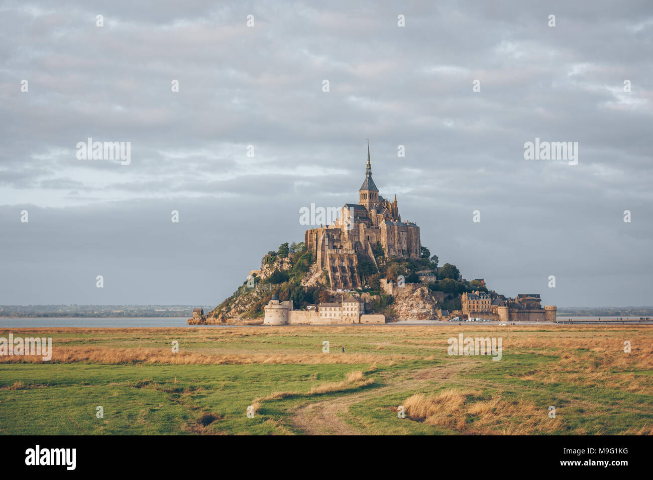 Mont Saint Michel monastery abbey on the island in Normandy, Northern ...