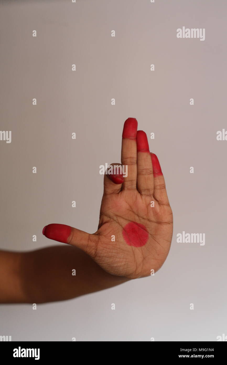 mudra or hand gesture used in indian classical dance Stock Photo - Alamy