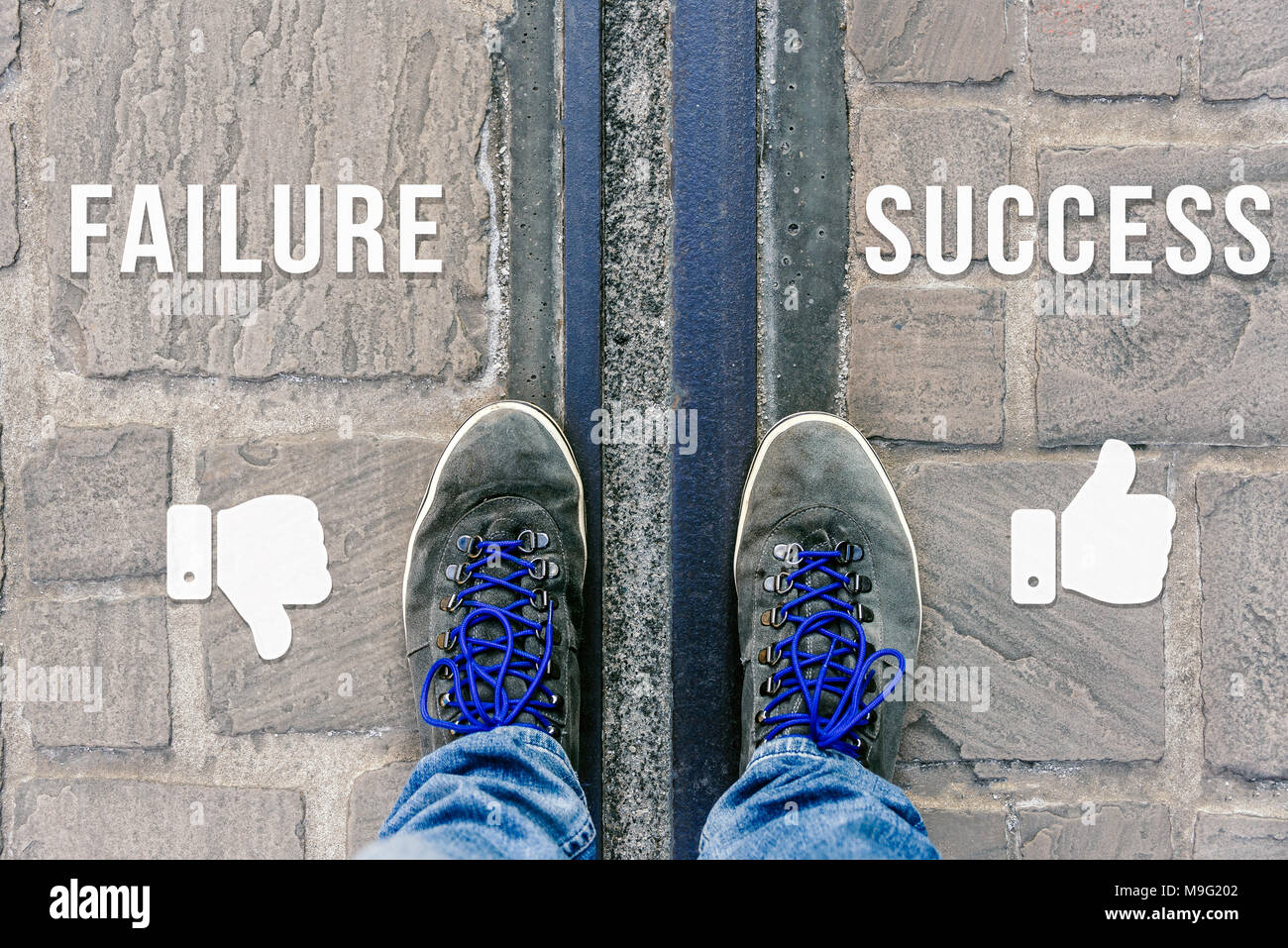 Arrows sign success failure hi-res stock photography and images - Alamy