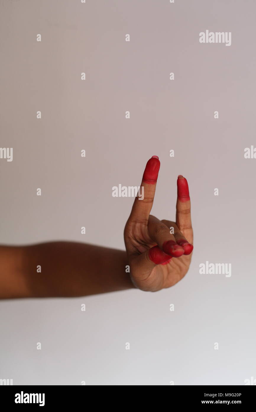 mudra or hand gesture used in indian classical dance Stock Photo - Alamy