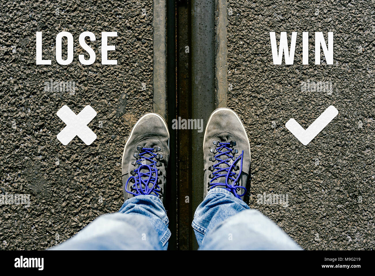 Win lose symbol concept hi-res stock photography and images - Alamy
