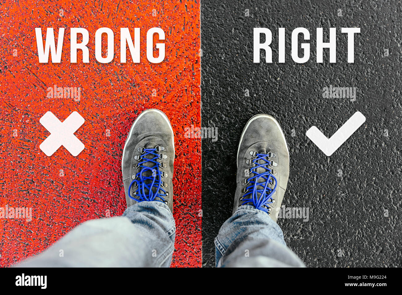 Right wrong way road sign hi-res stock photography and images - Alamy