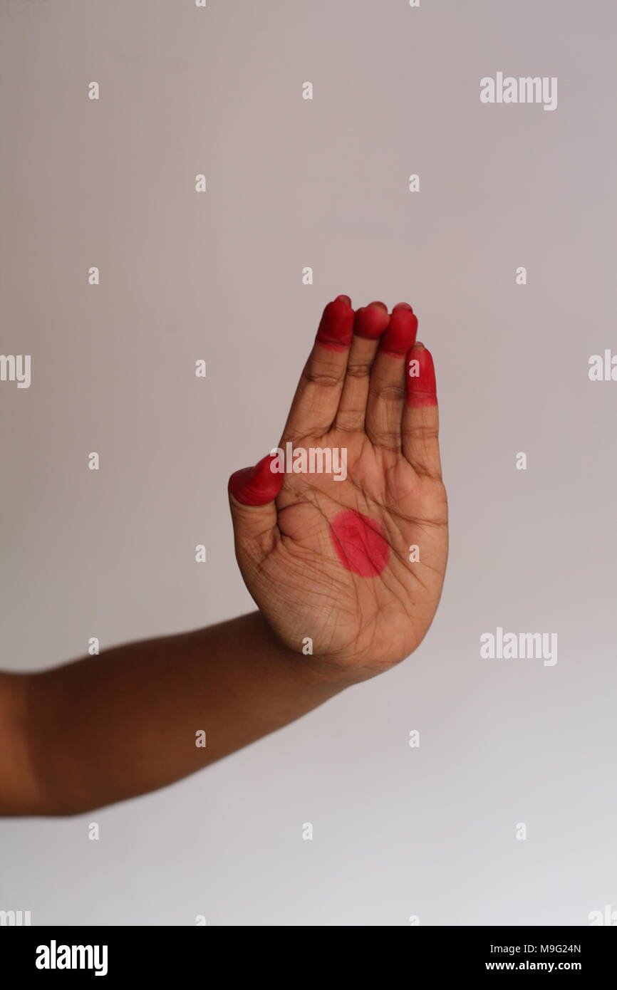 mudra or hand gesture used in indian classical dance Stock Photo - Alamy