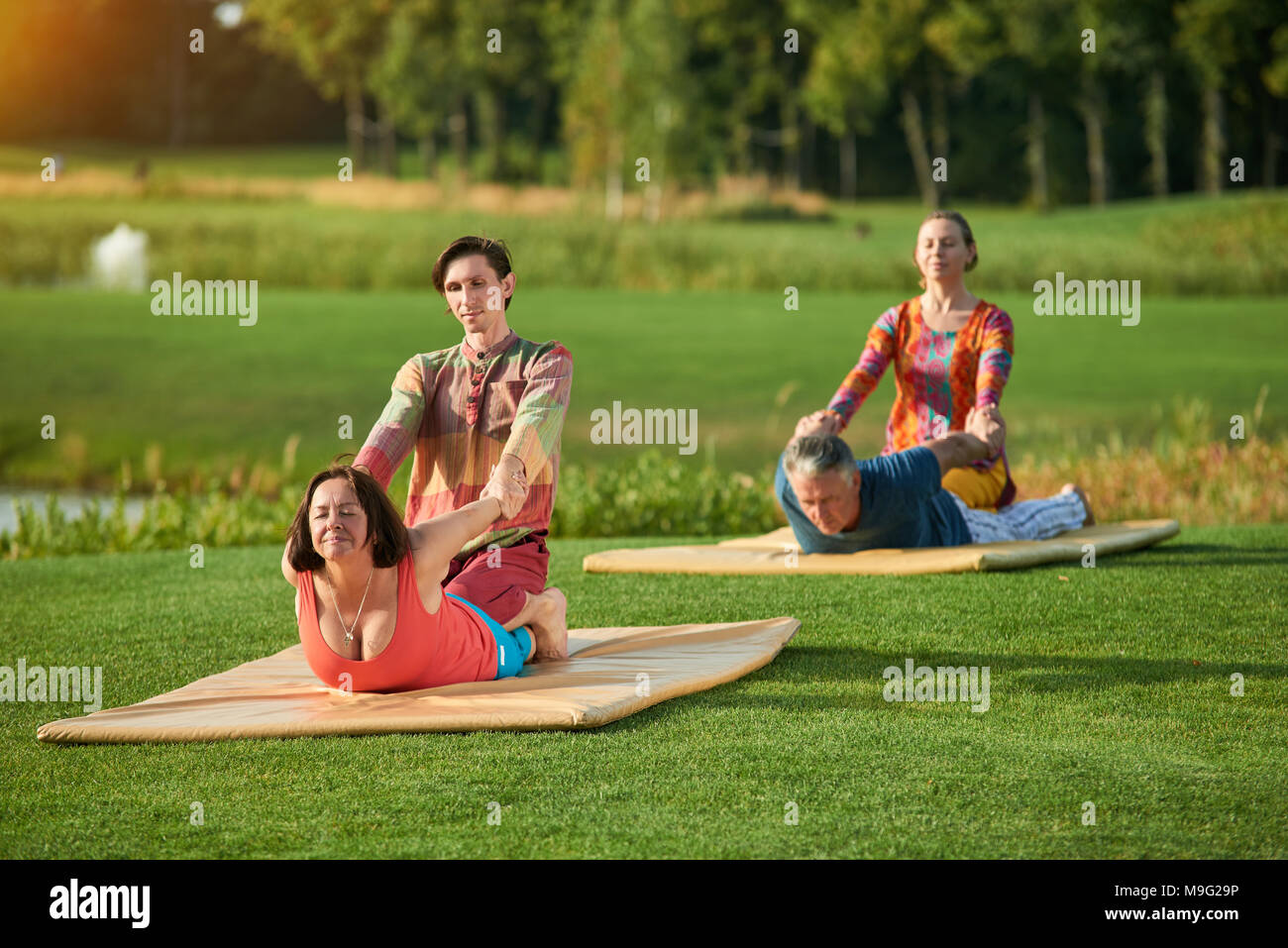Thai Yoga Bodywork Thai Massage In Cobra Position Group Sport
