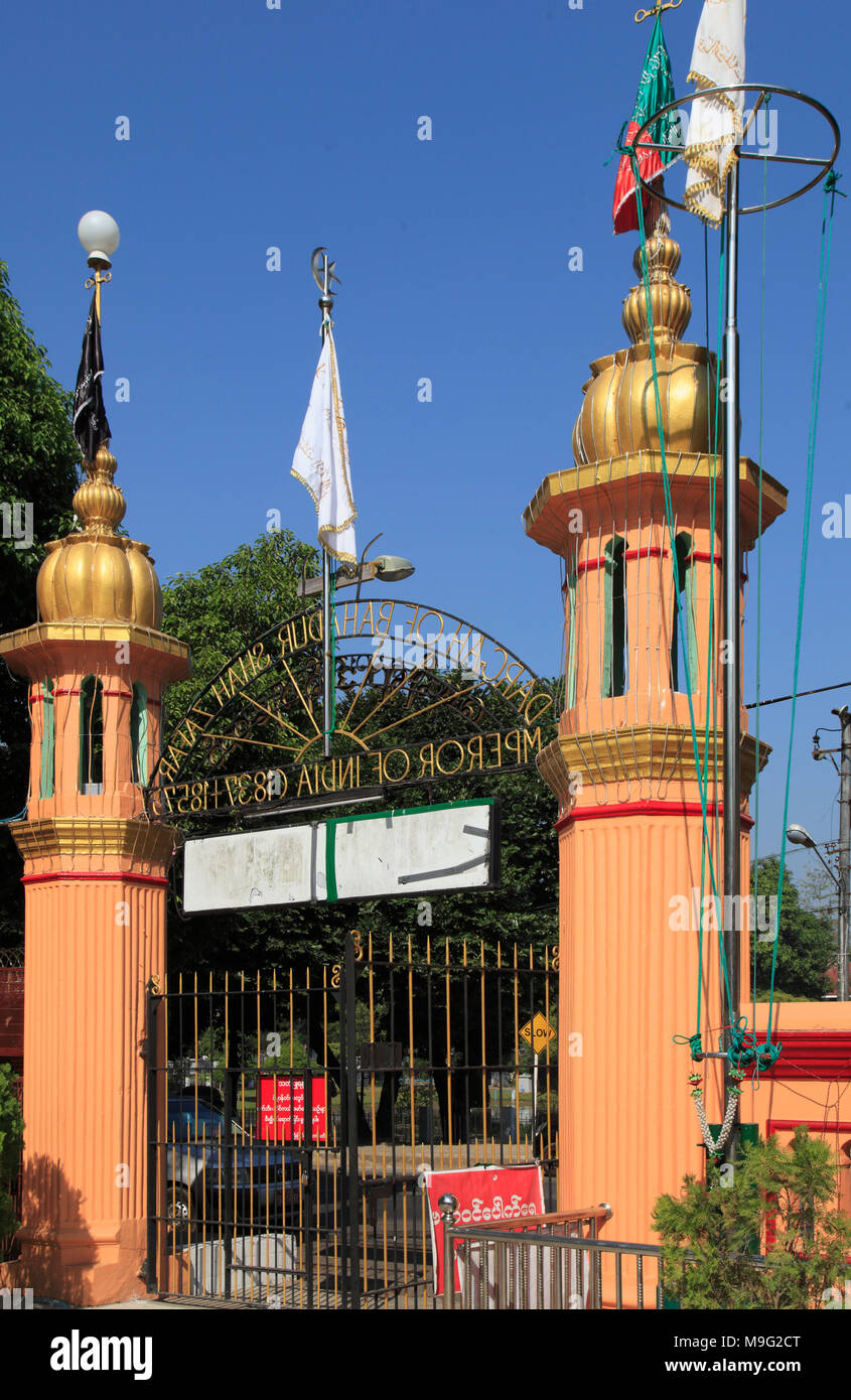 Myanmar, Yangon, Dargah of Bahadur Shah Zafar, mausoleum, last Mughal ...