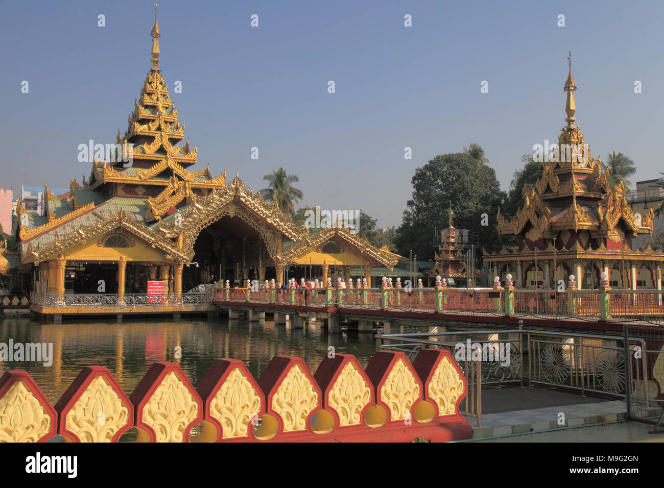 Myanmar, Yangon, Kyaye Thune, Bronze Buddha Stock Photo - Alamy